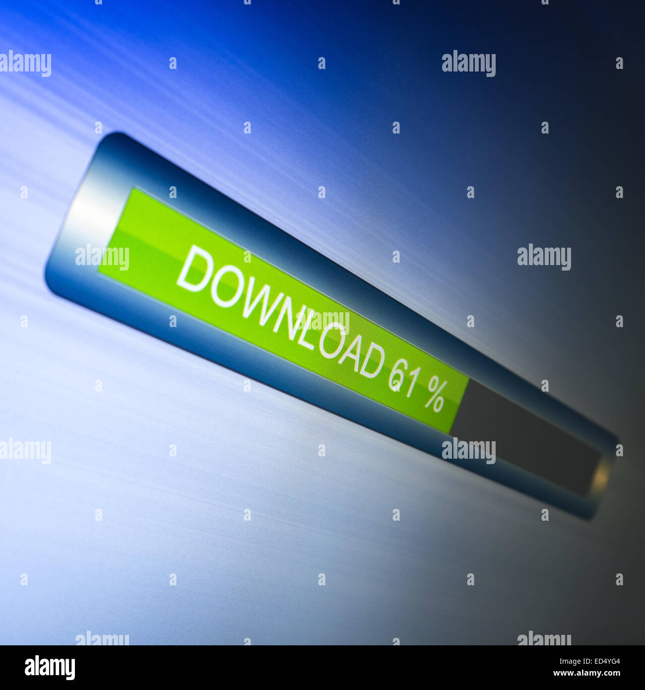 download progress on led screen (illustration Stock Photo - Alamy