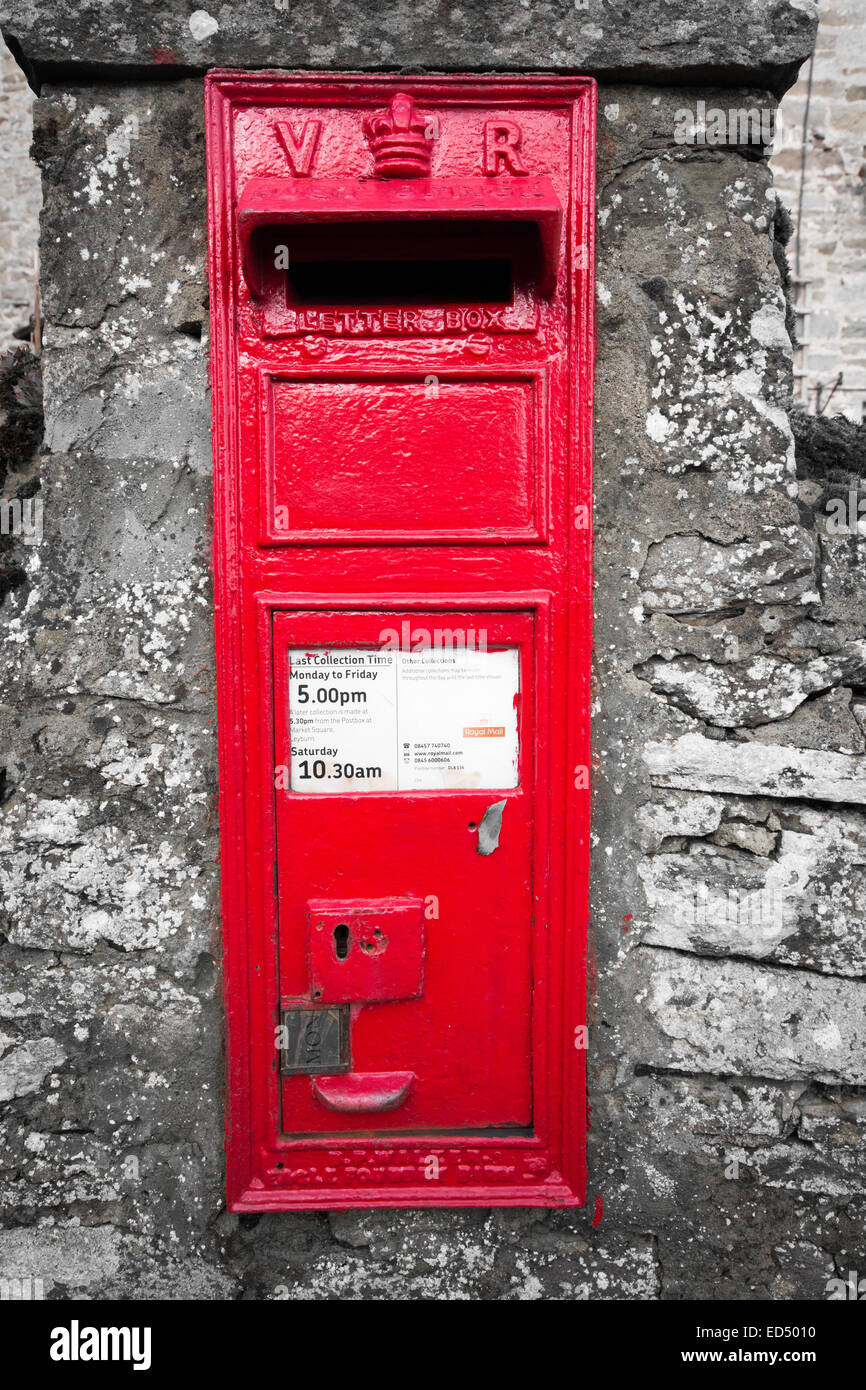 A Victorian Letter Box as seen at Castle Bolton in Wensleydale in the ...