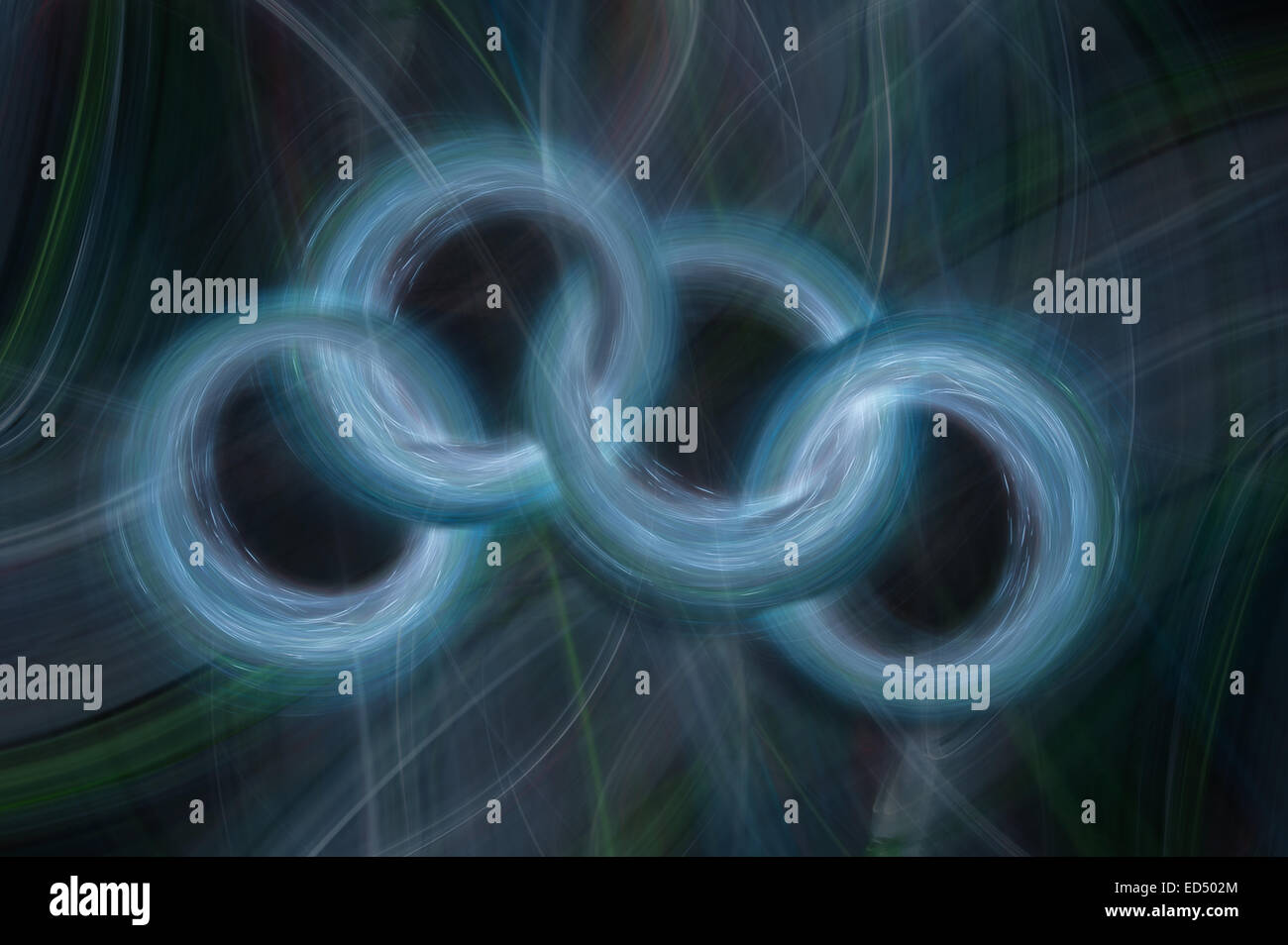 swirling spinning motion and trails traces of moving lights creating ...