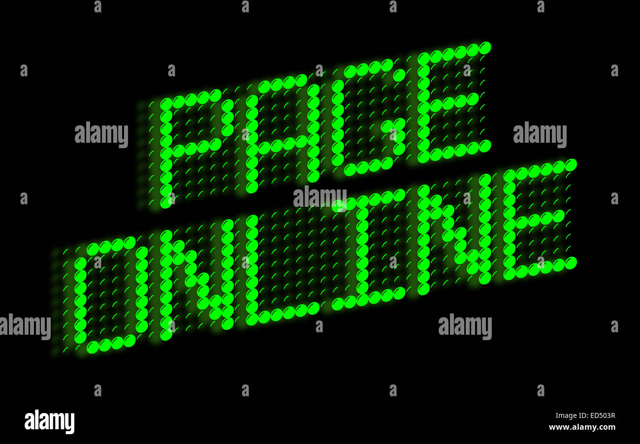 Digital message of Page Online Stock Photo - Alamy