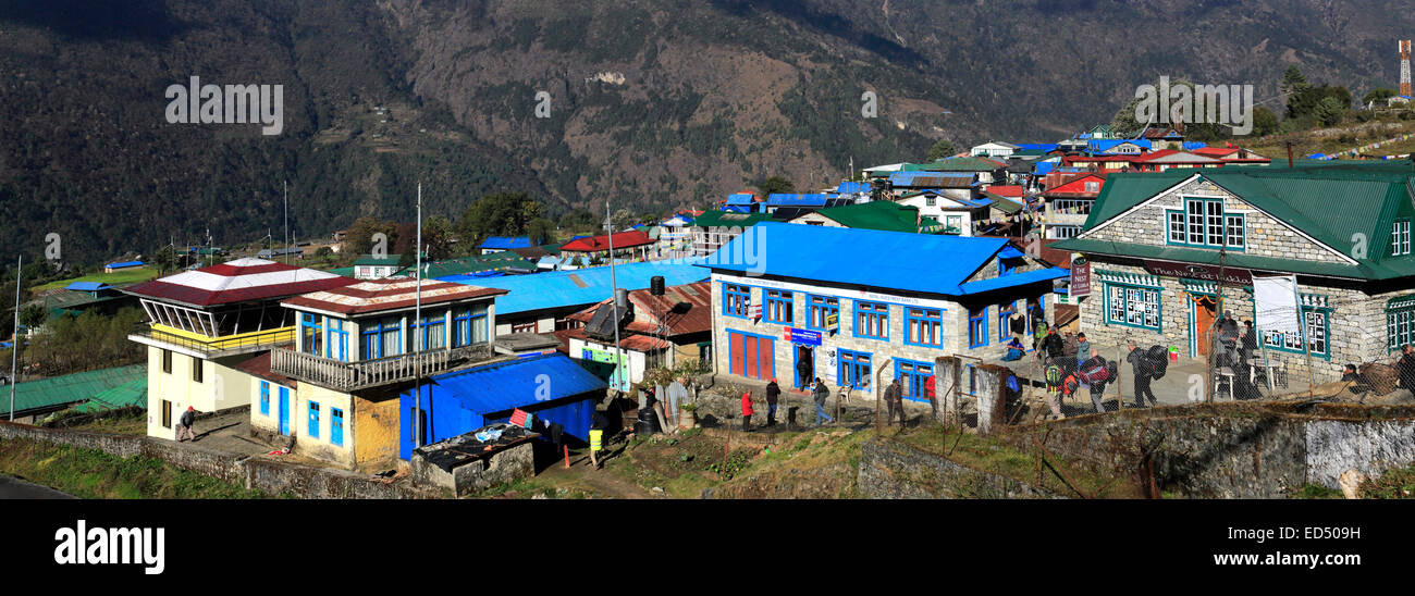 Teahouse in Lukla village, Sagarmatha National Park, Solukhumbu ...