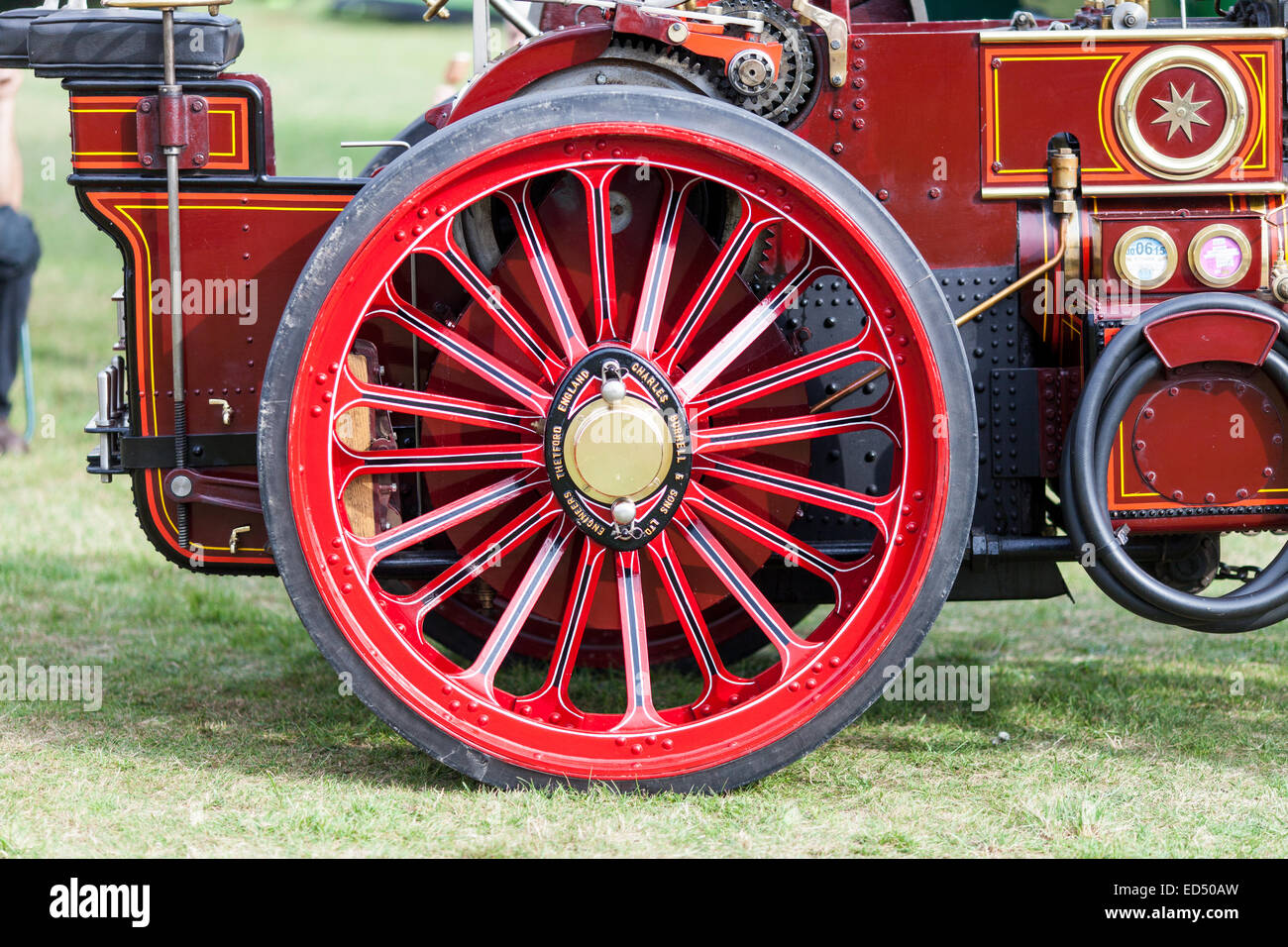 Section of steam engine featuring the wheel. Taken at Steam Rally in ...