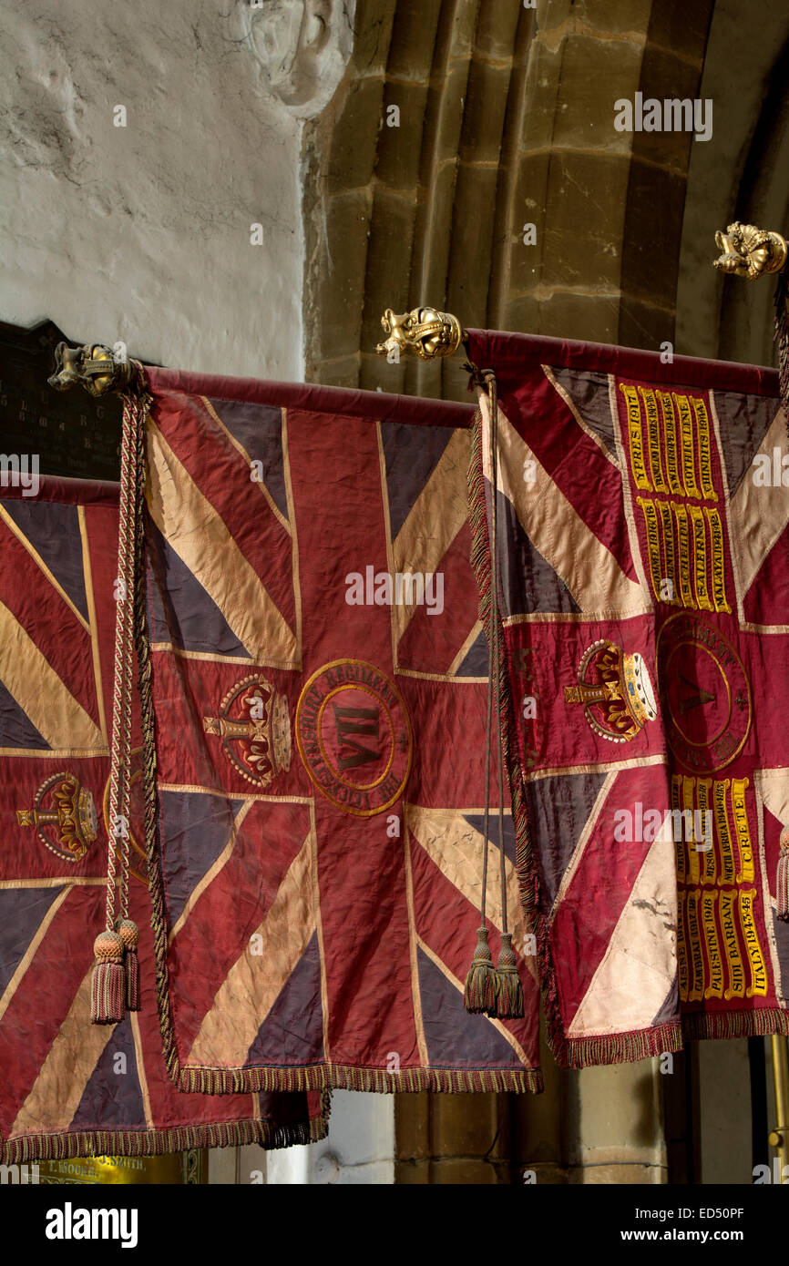 Leicestershire Regiment standards, Leicester Cathedral, Leicestershire ...