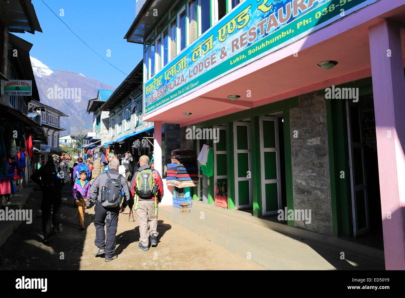 Teahouse in Lukla village, Sagarmatha National Park, Solukhumbu ...