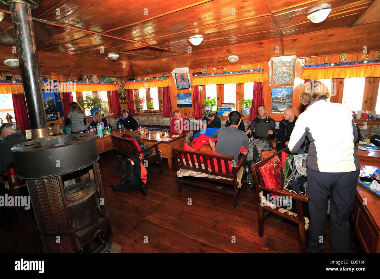 Teahouse in Lukla village, Sagarmatha National Park, Solukhumbu ...