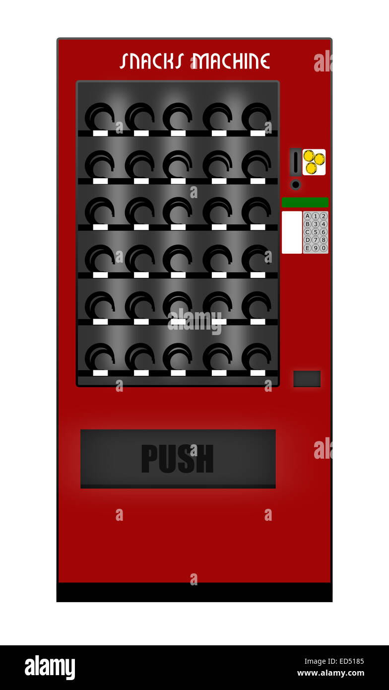 Empty Snack Machine isolated on white Stock Photo - Alamy