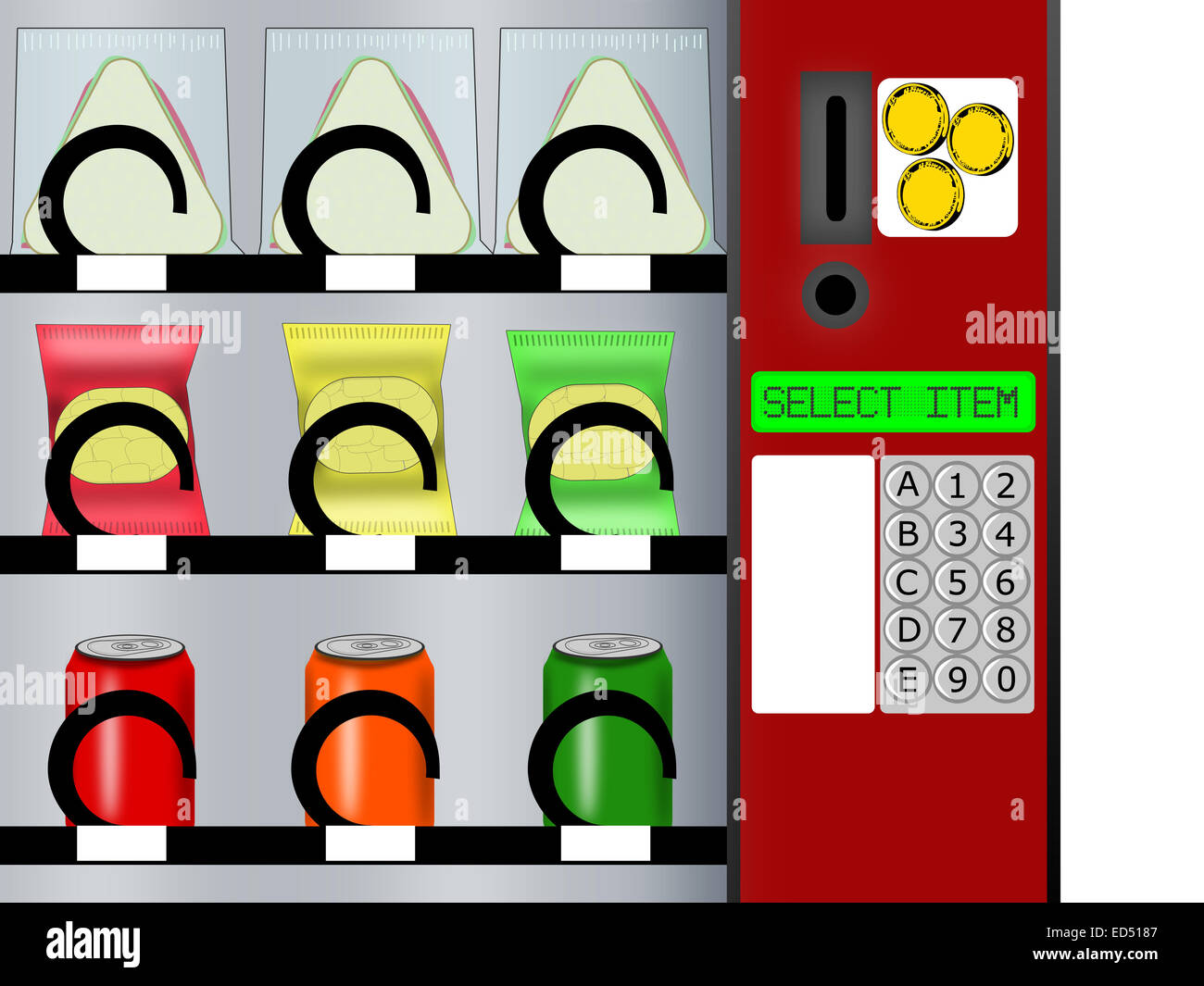 Snack Machine Close up Stock Photo - Alamy
