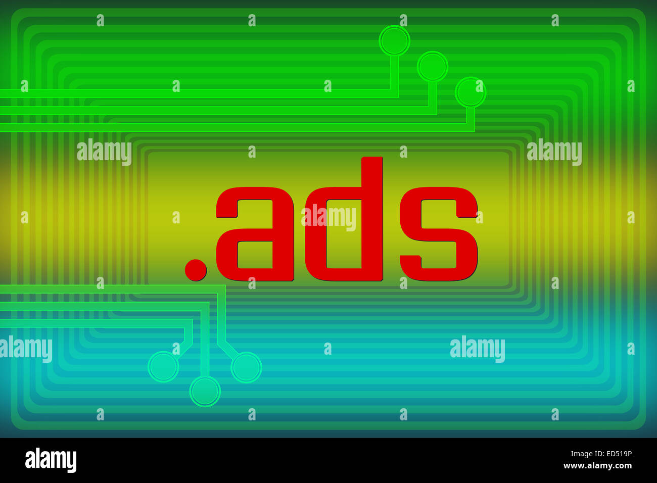 Illustration of internet address dot ads domain name Stock Photo - Alamy
