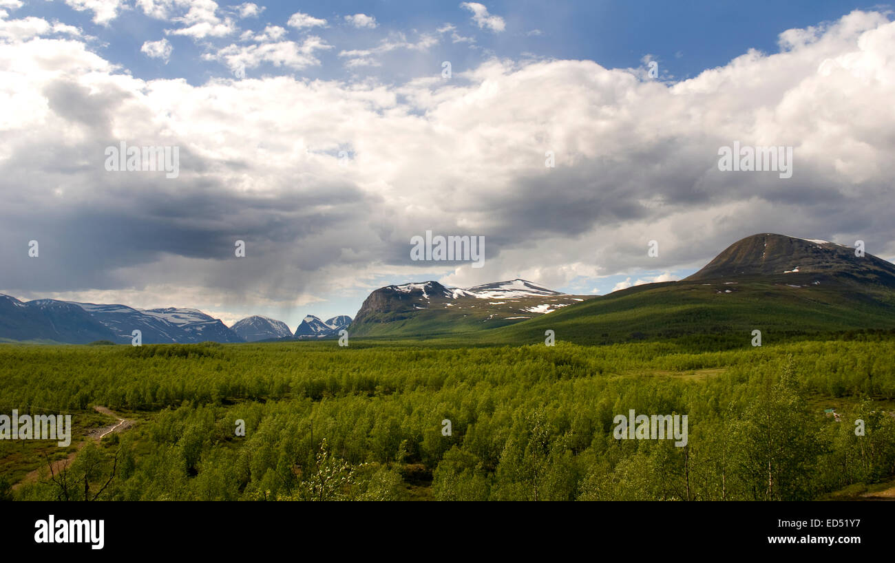 The Northern section of the Kungsleden walking trail, at Nikkaluokta in ...
