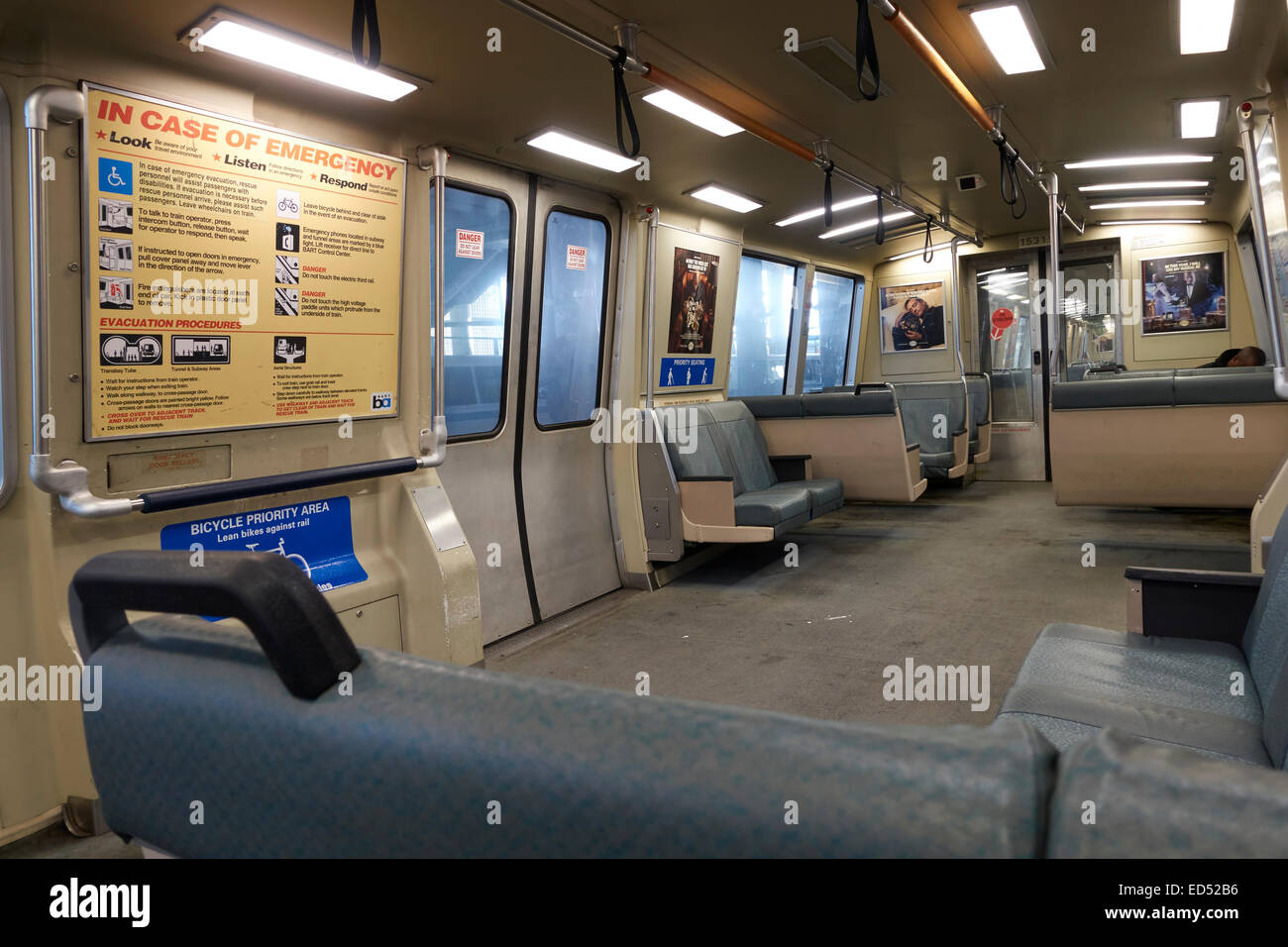 Inside a Bay Area Rapid Transit (BART) train, California, USA Stock ...