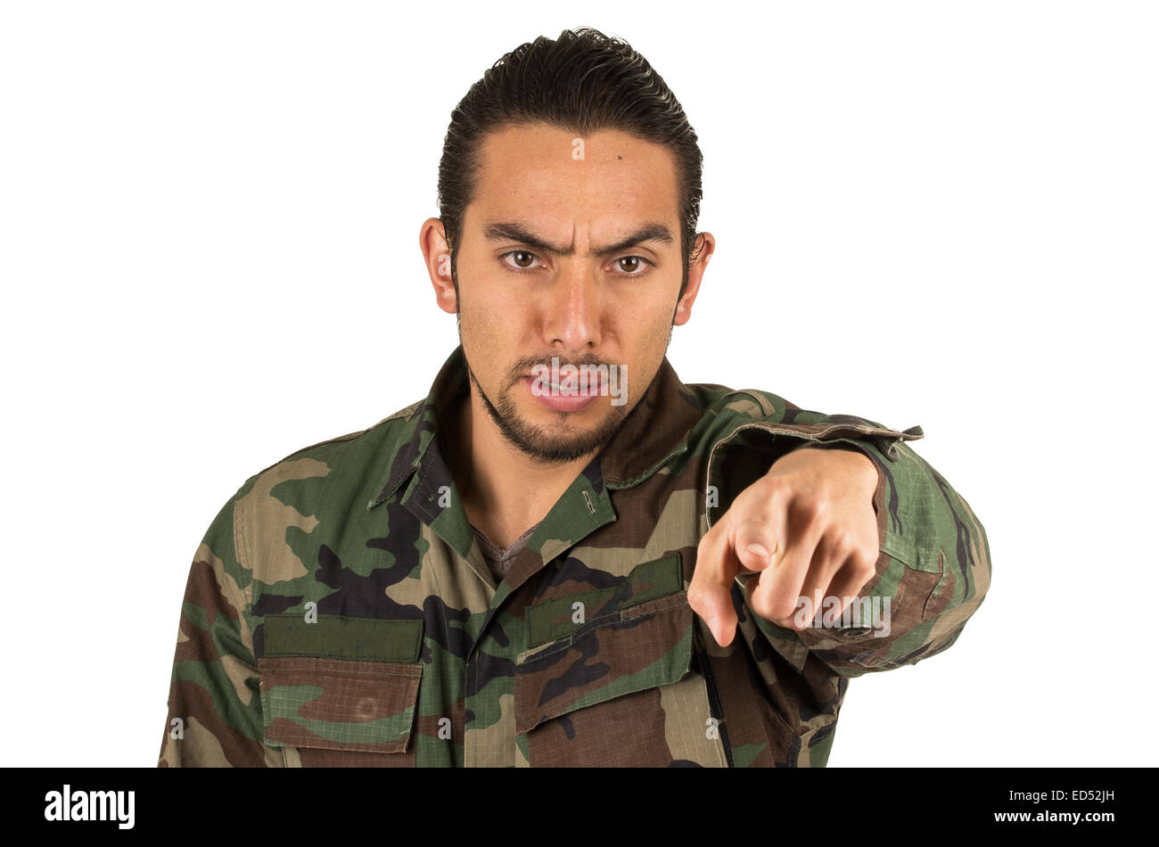 young hispanic military man Stock Photo - Alamy