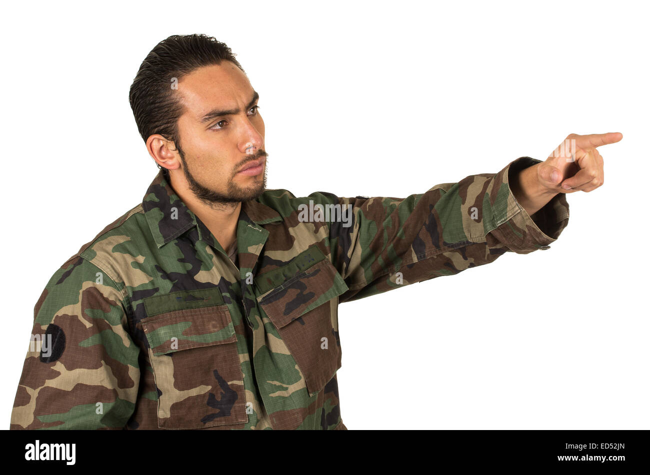 hispanic military man wearing uniform Stock Photo - Alamy