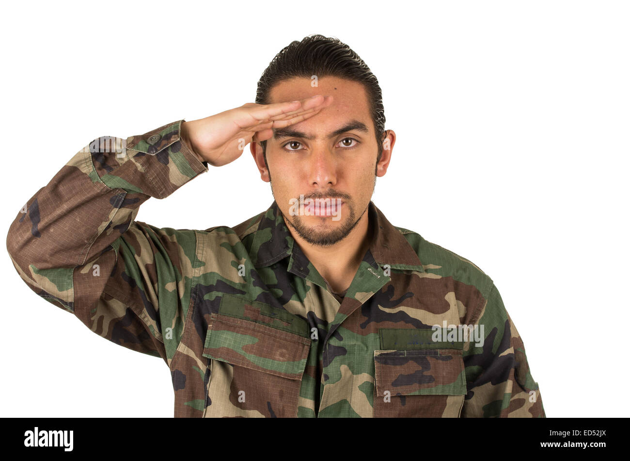 hispanic military man wearing uniform Stock Photo - Alamy
