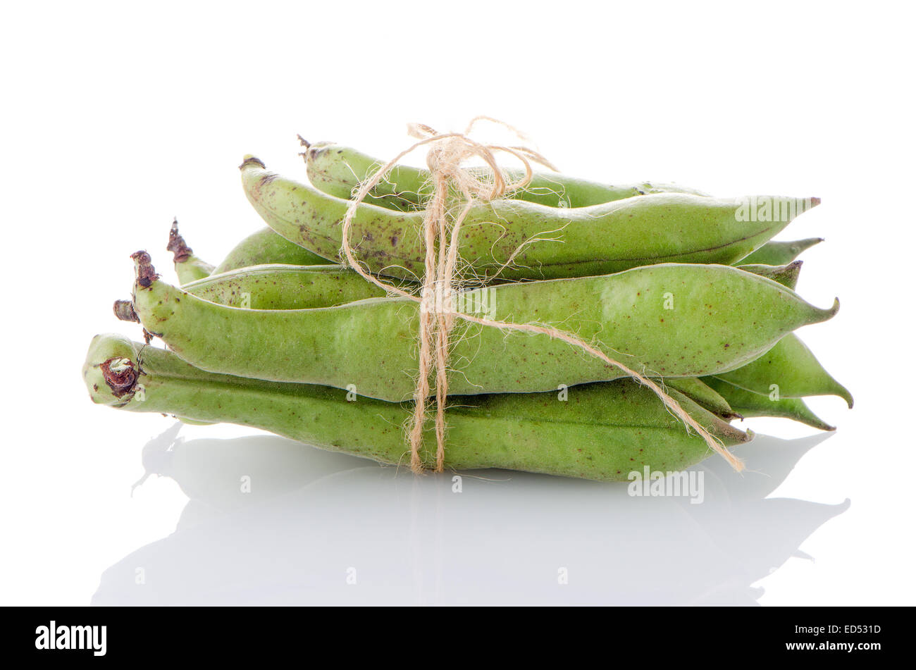 green beans pod on white background Stock Photo - Alamy