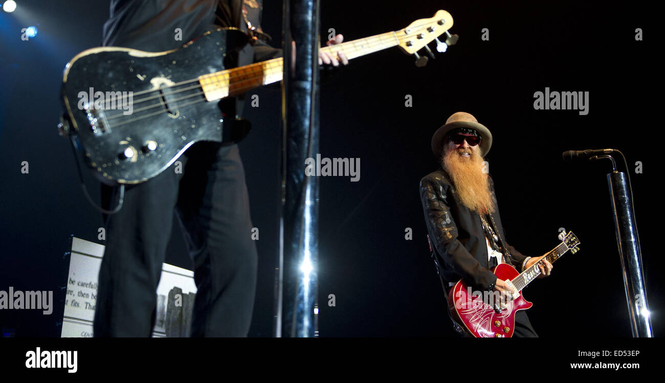 ZZ Top performing live on stage at the Heineken Music Hall Featuring ...