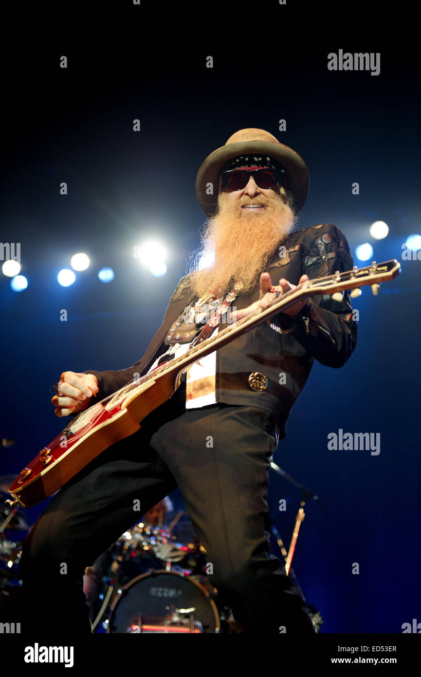 ZZ Top performing live on stage at the Heineken Music Hall Featuring ...