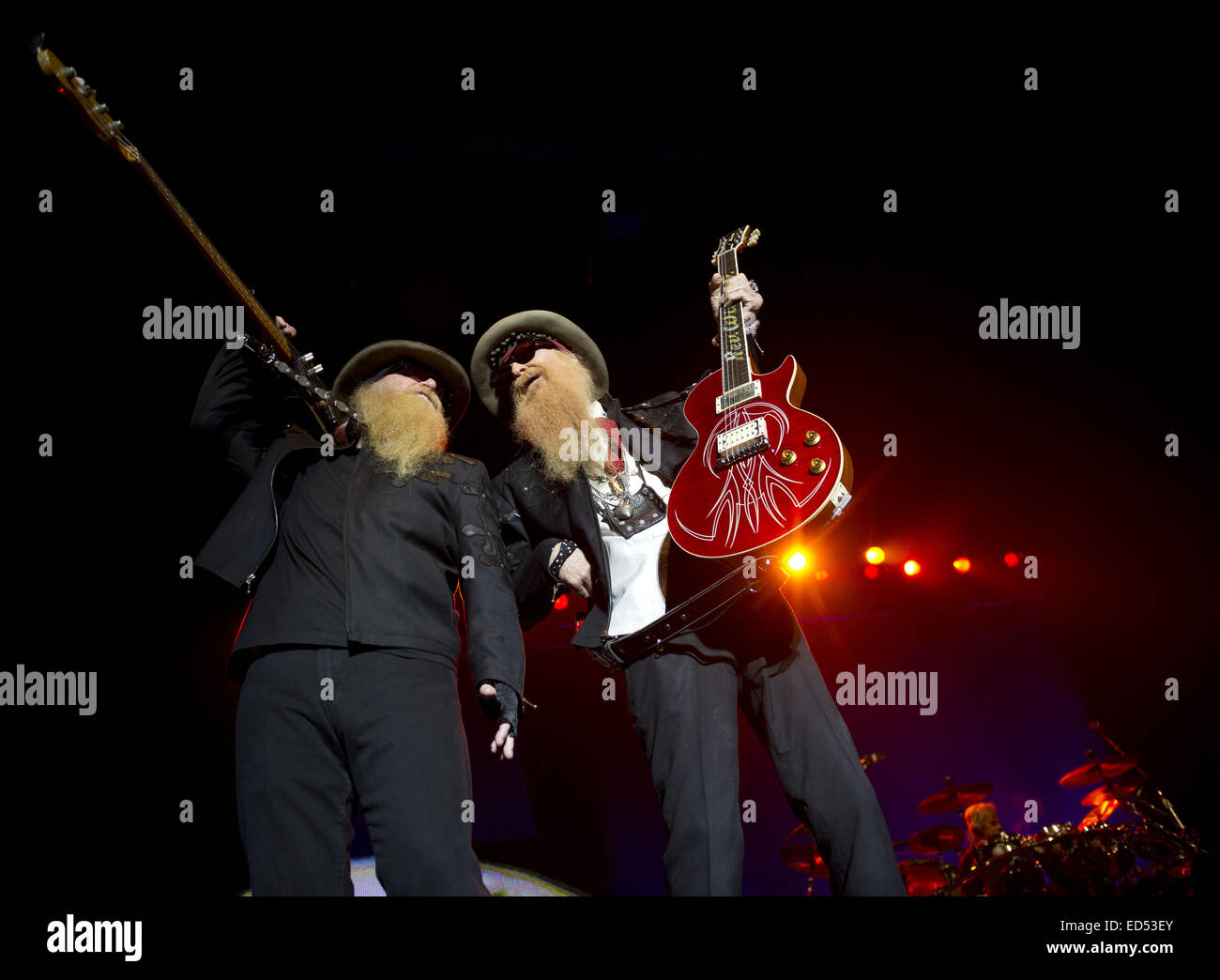 ZZ Top performing live on stage at the Heineken Music Hall Featuring ...