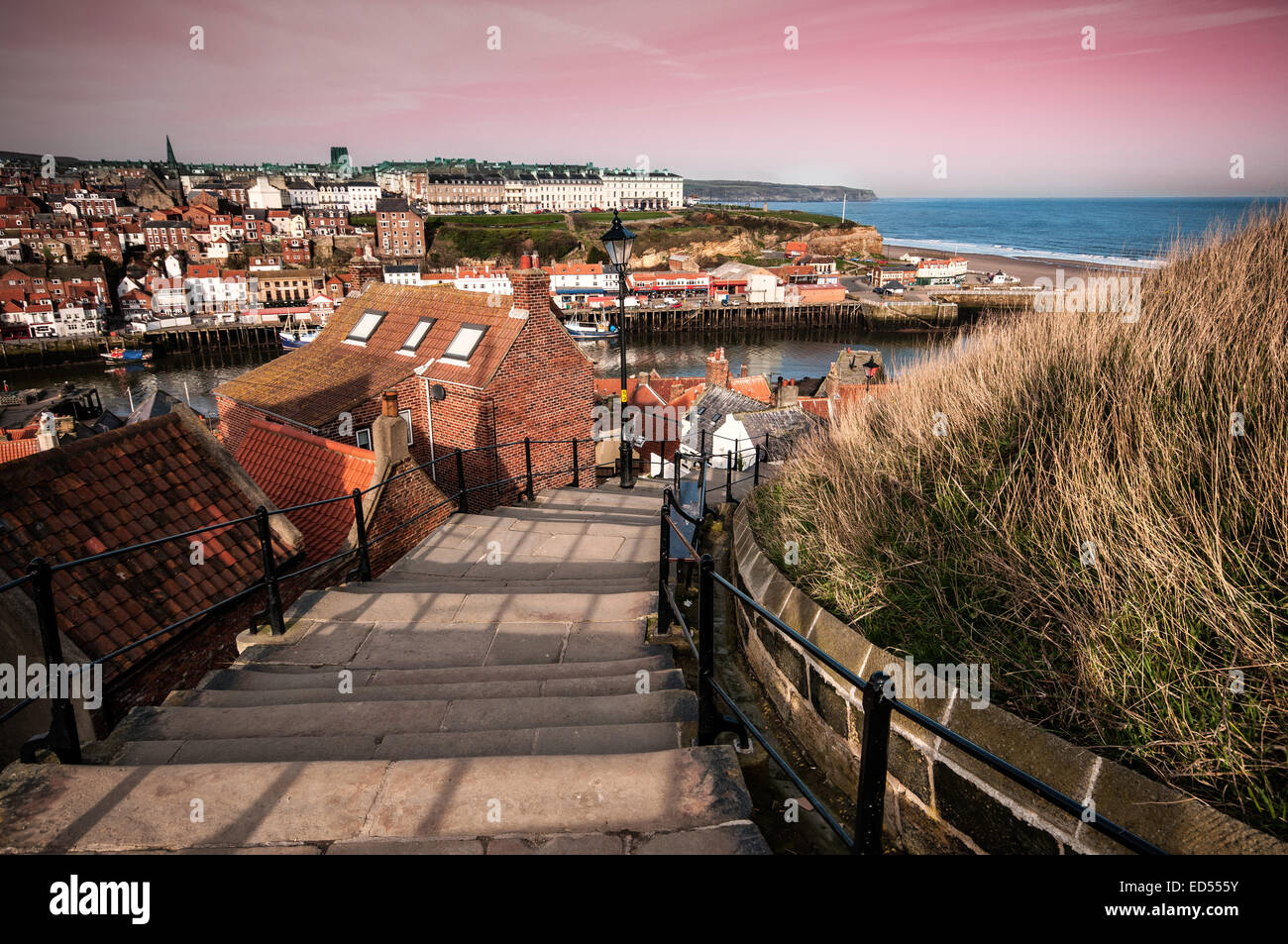 Whitby as seen from the top of the 199 steps Stock Photo - Alamy
