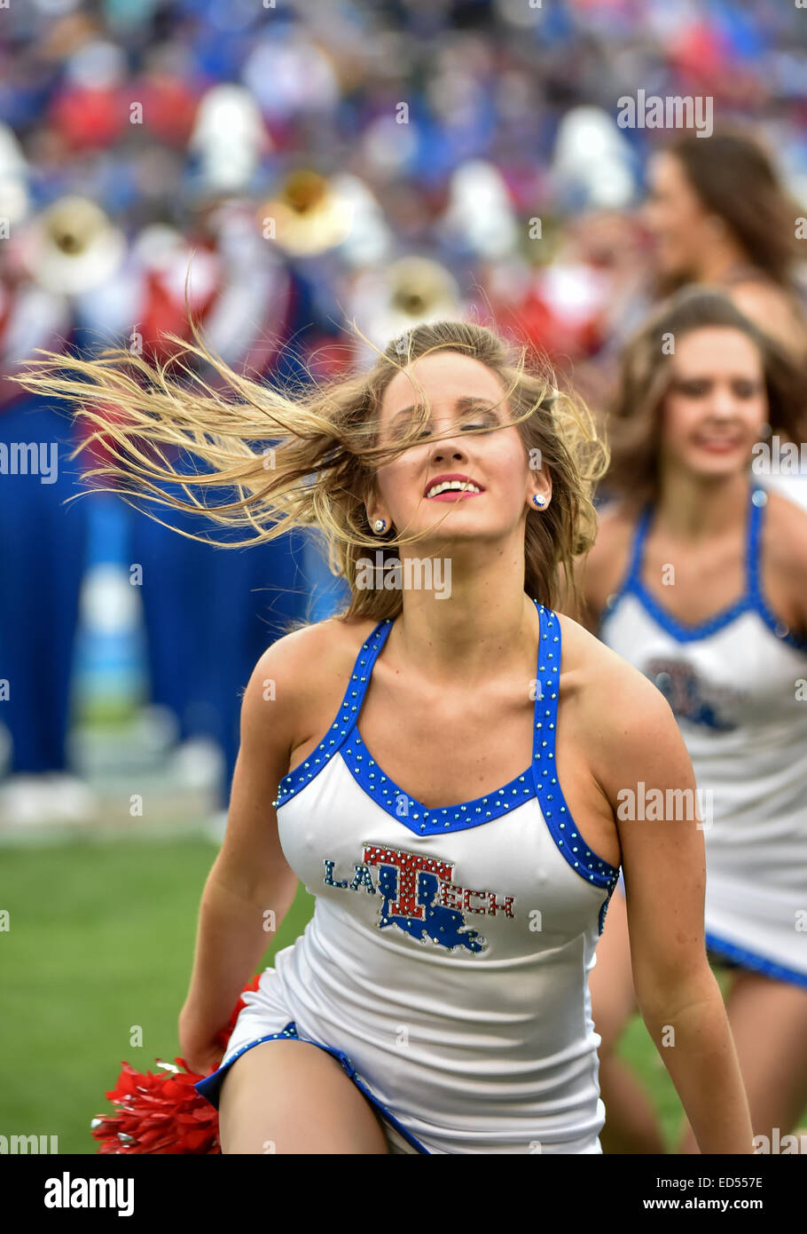 Louisiana tech cheerleaders perform during hi-res stock photography and ...