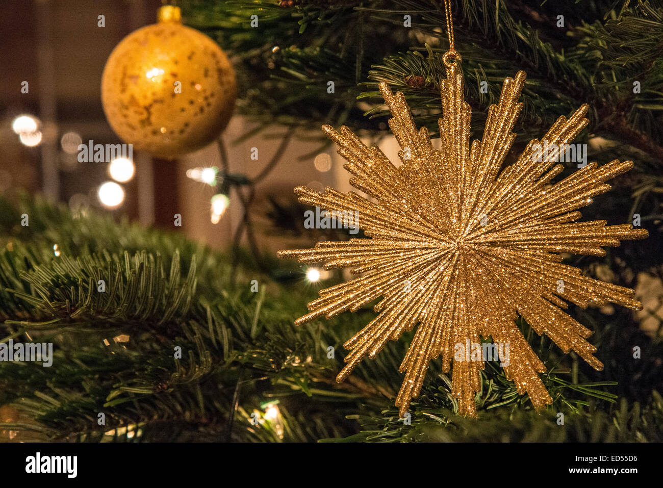 Star lights in christmas tree hi-res stock photography and images - Alamy