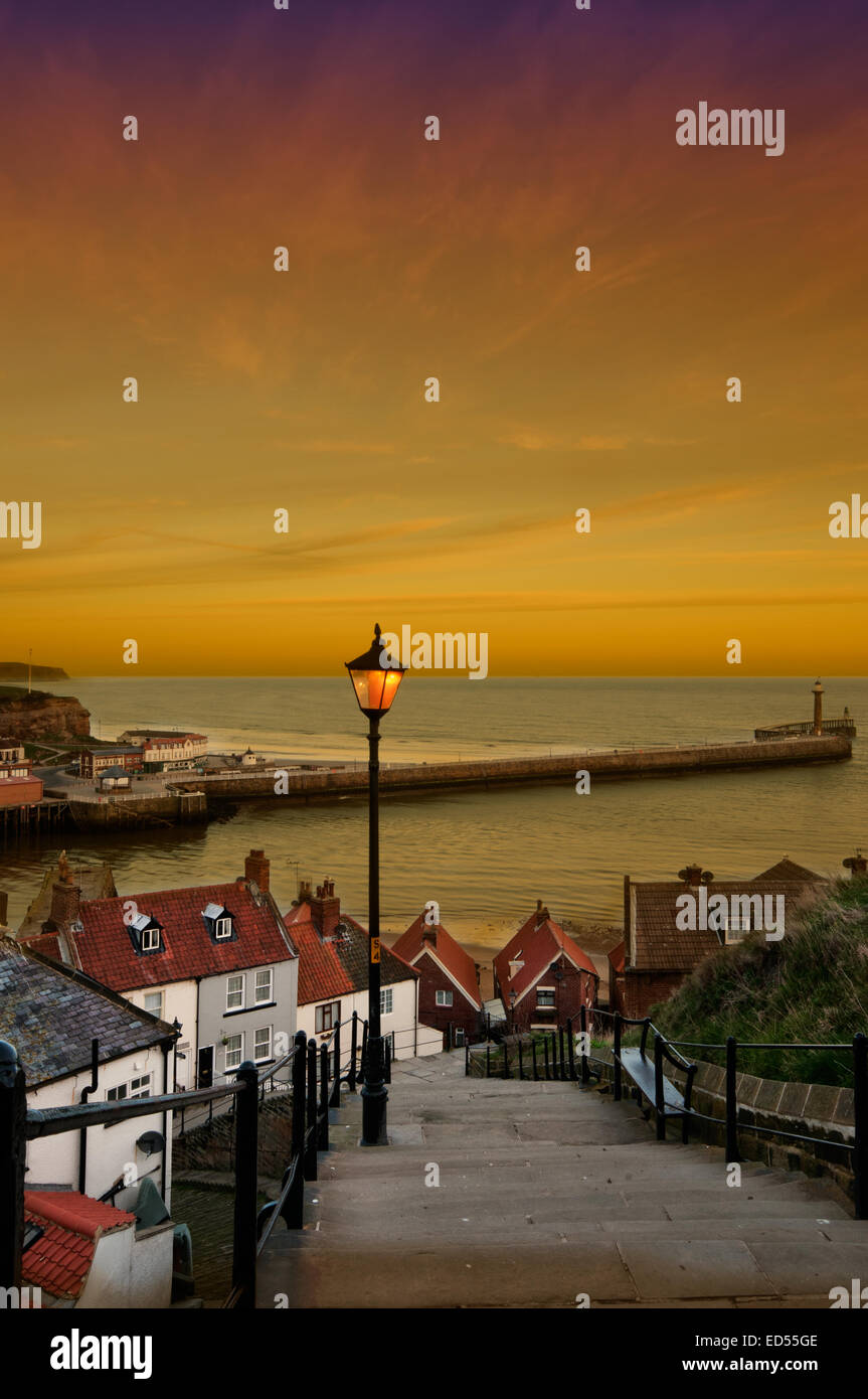 Whitby on the North Yorkshire coast Stock Photo - Alamy