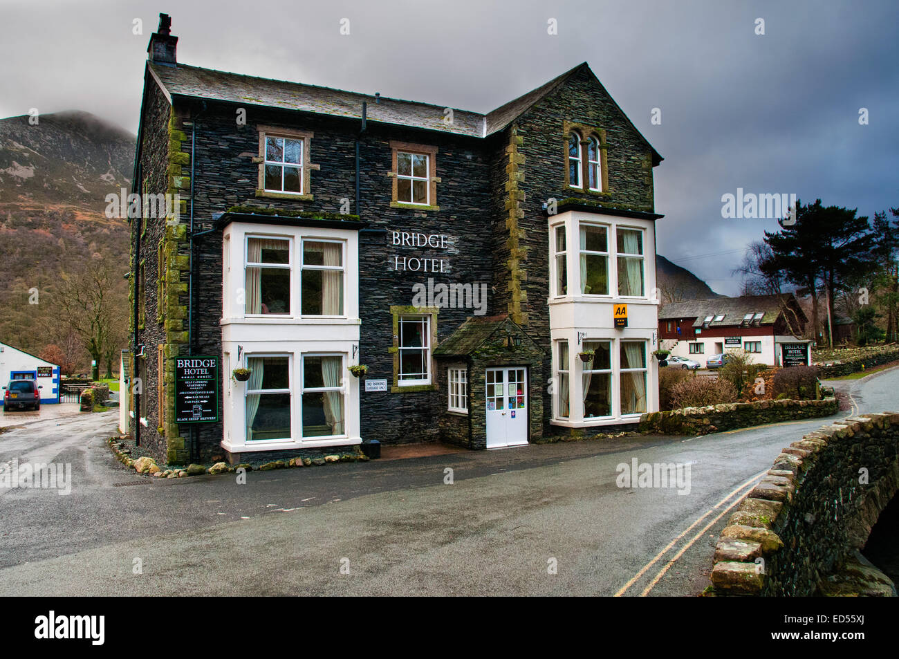 The Bridge Hotel at Buttermere in the Lake District National Park ...