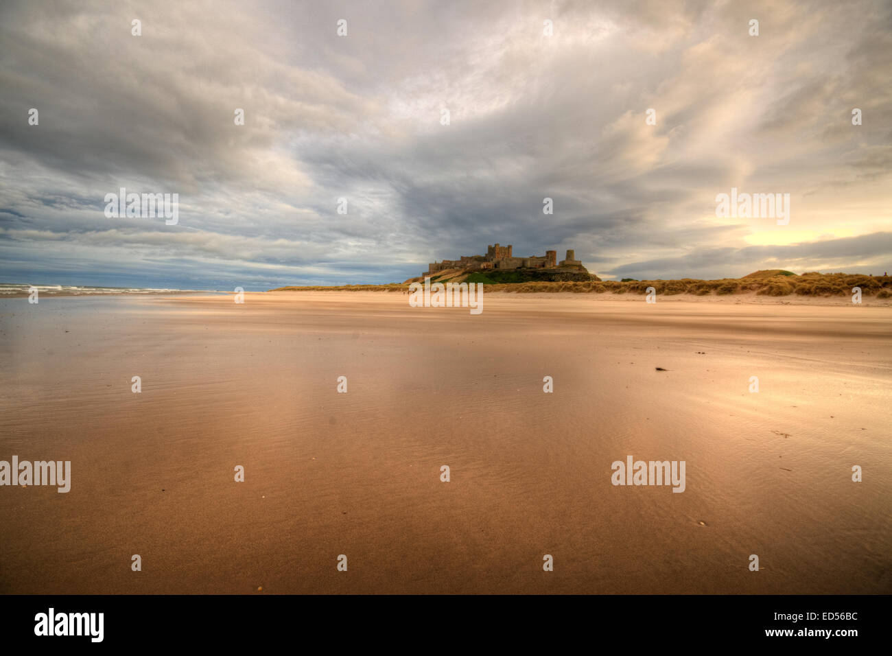 Bamburgh on the Northumberland coast Stock Photo - Alamy