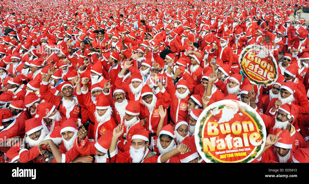 Thrissur, India's southern state of Kerala. 27th Dec, 2014. People ...