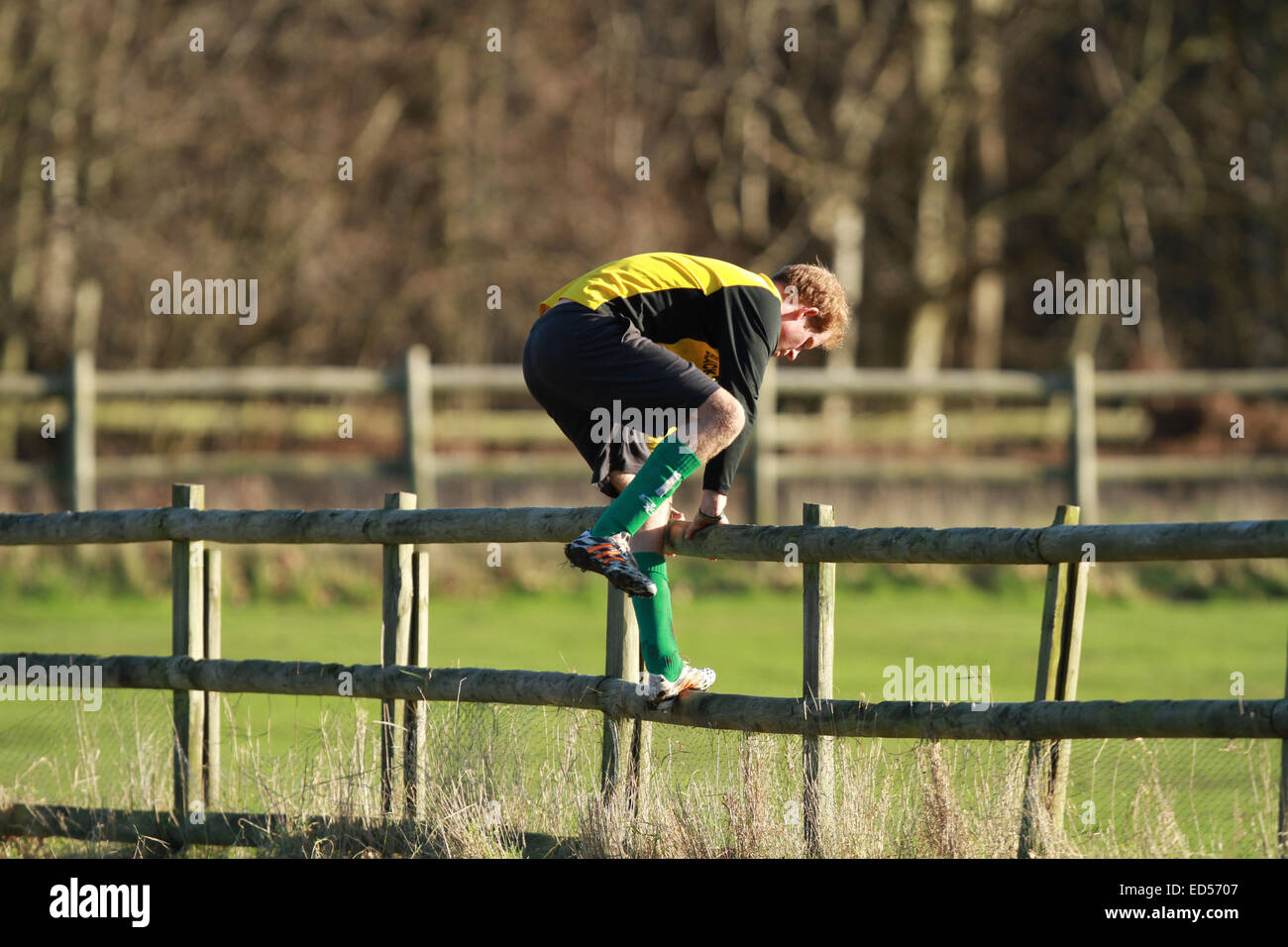 Prince Harry playing football . . Castle Rising, Norfolk, UK . . 24.12. ...