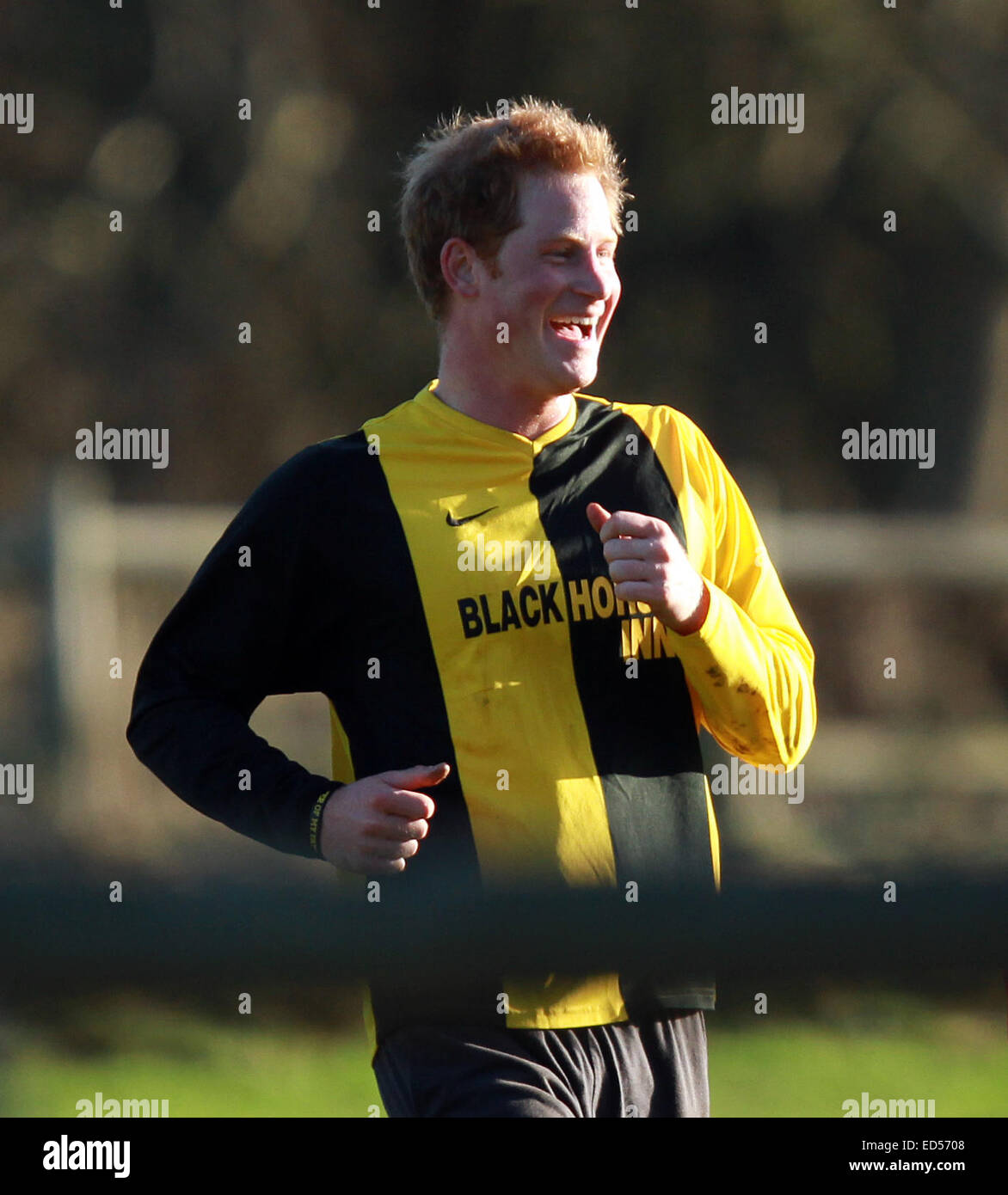 Prince Harry playing football . . Castle Rising, Norfolk, UK . . 24.12. ...