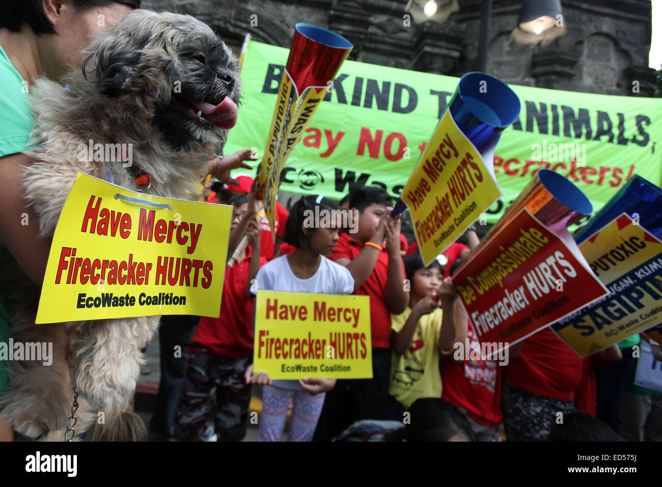 Manila, Philippines. 28th Dec, 2014. Dog owners bring their dogs to ...