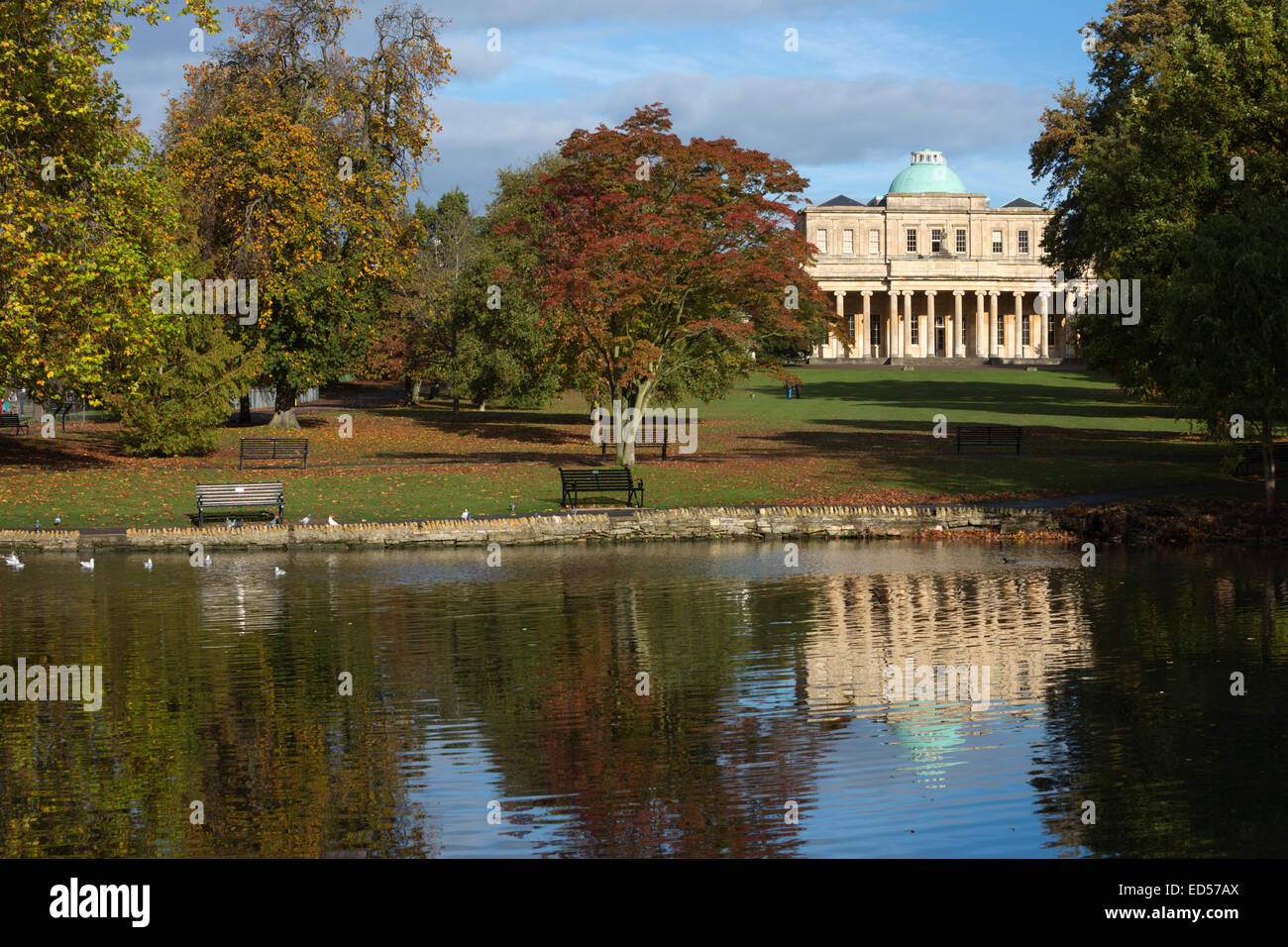 Pittville Pump Room and Pittville Park in Autumn, Cheltenham ...