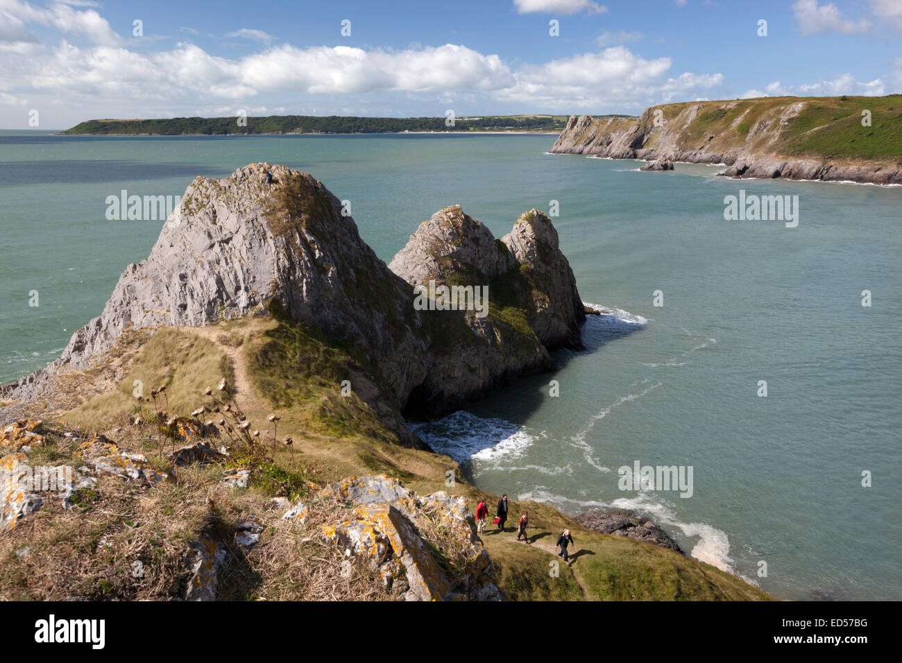 Three cliffs bay hi-res stock photography and images - Alamy