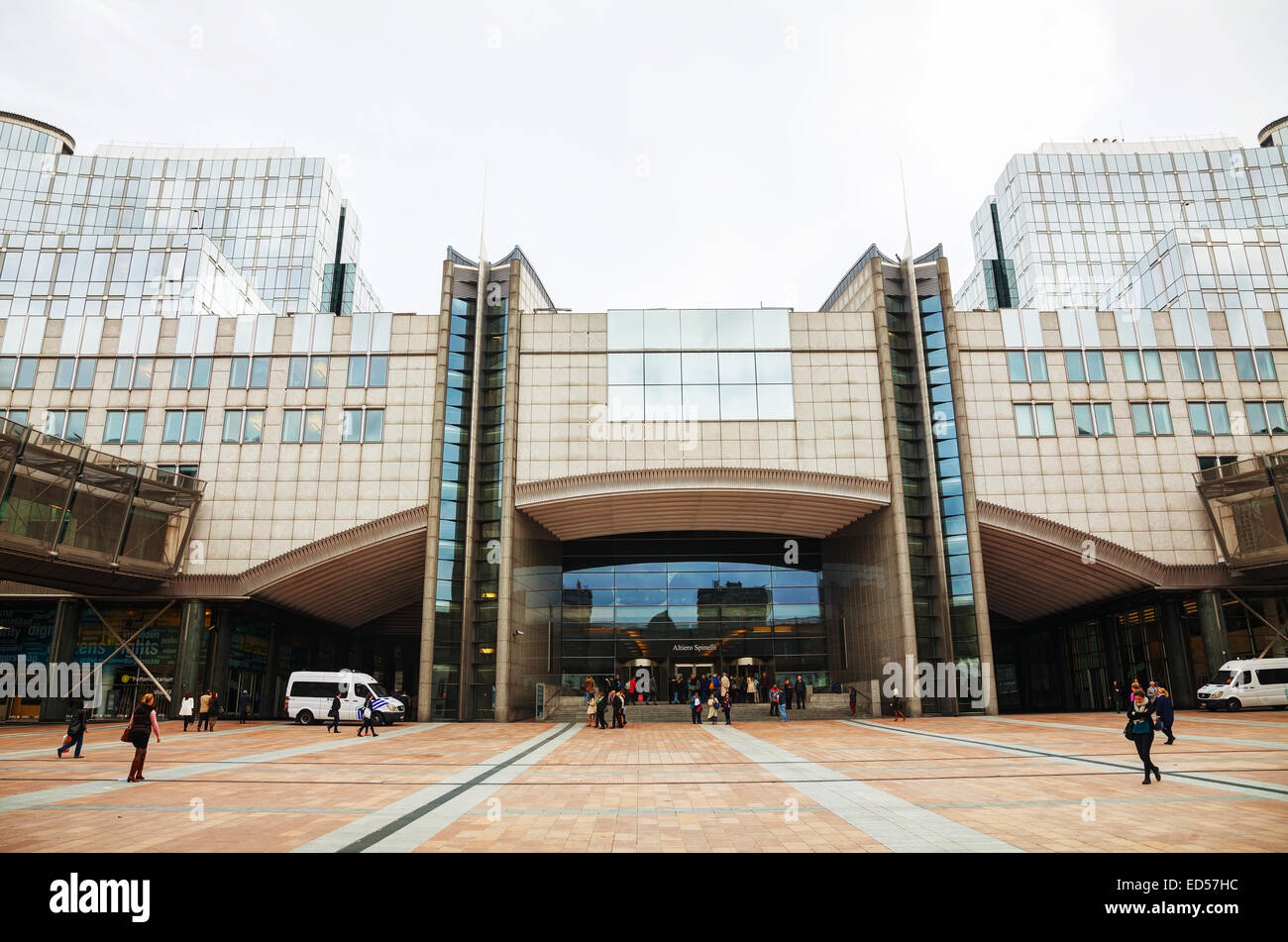 Entrance european parliament building brussels hi-res stock photography ...