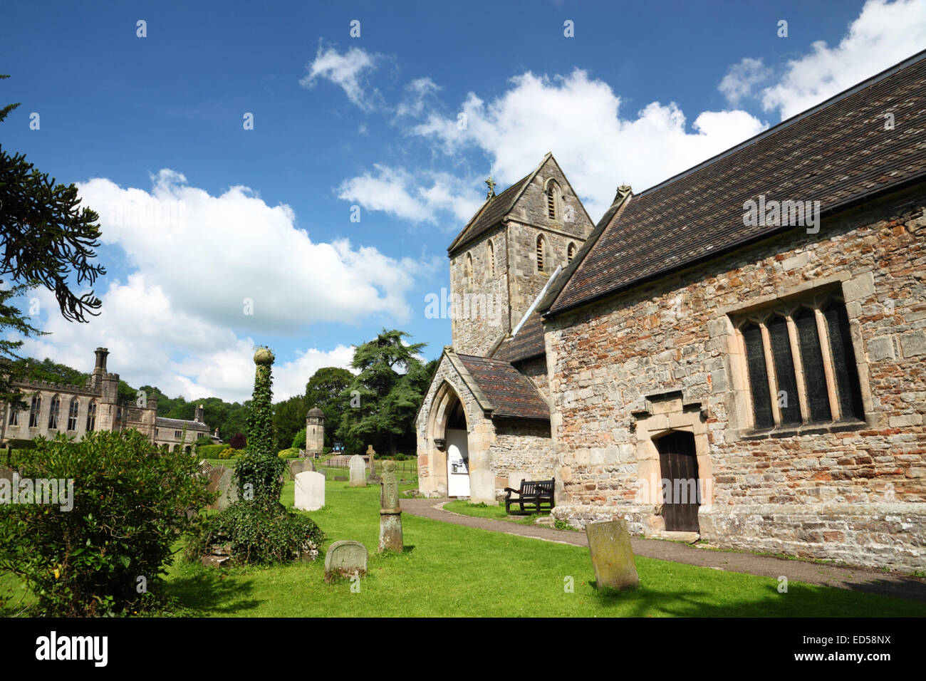 A C17 chapel attached to a church in a country house setting Stock ...