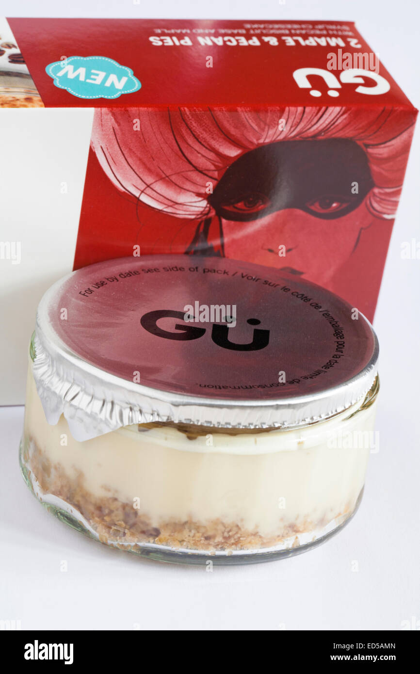 Gü box of Gu 2 maple & pecan pies with pecan biscuit base and maple ...