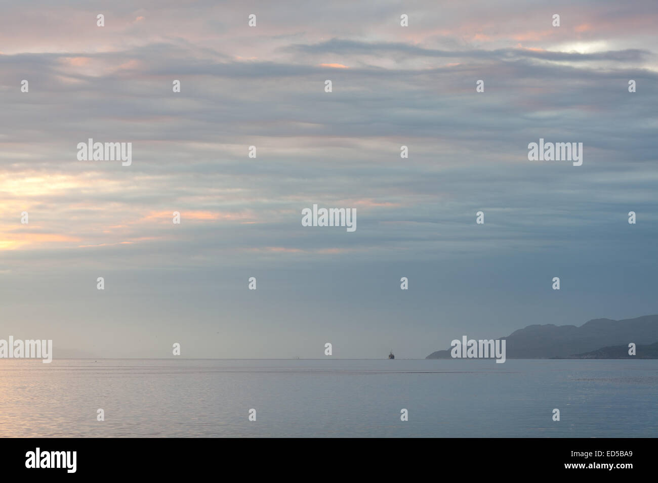Sunset in the Kola Bay Stock Photo - Alamy