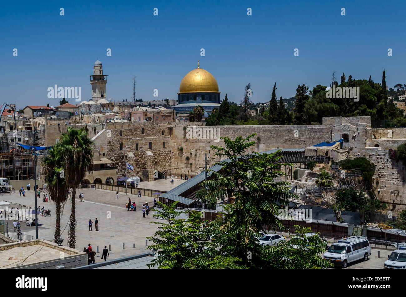 Overview of the Western Wall in Jerusalem, Israel Stock Photo - Alamy