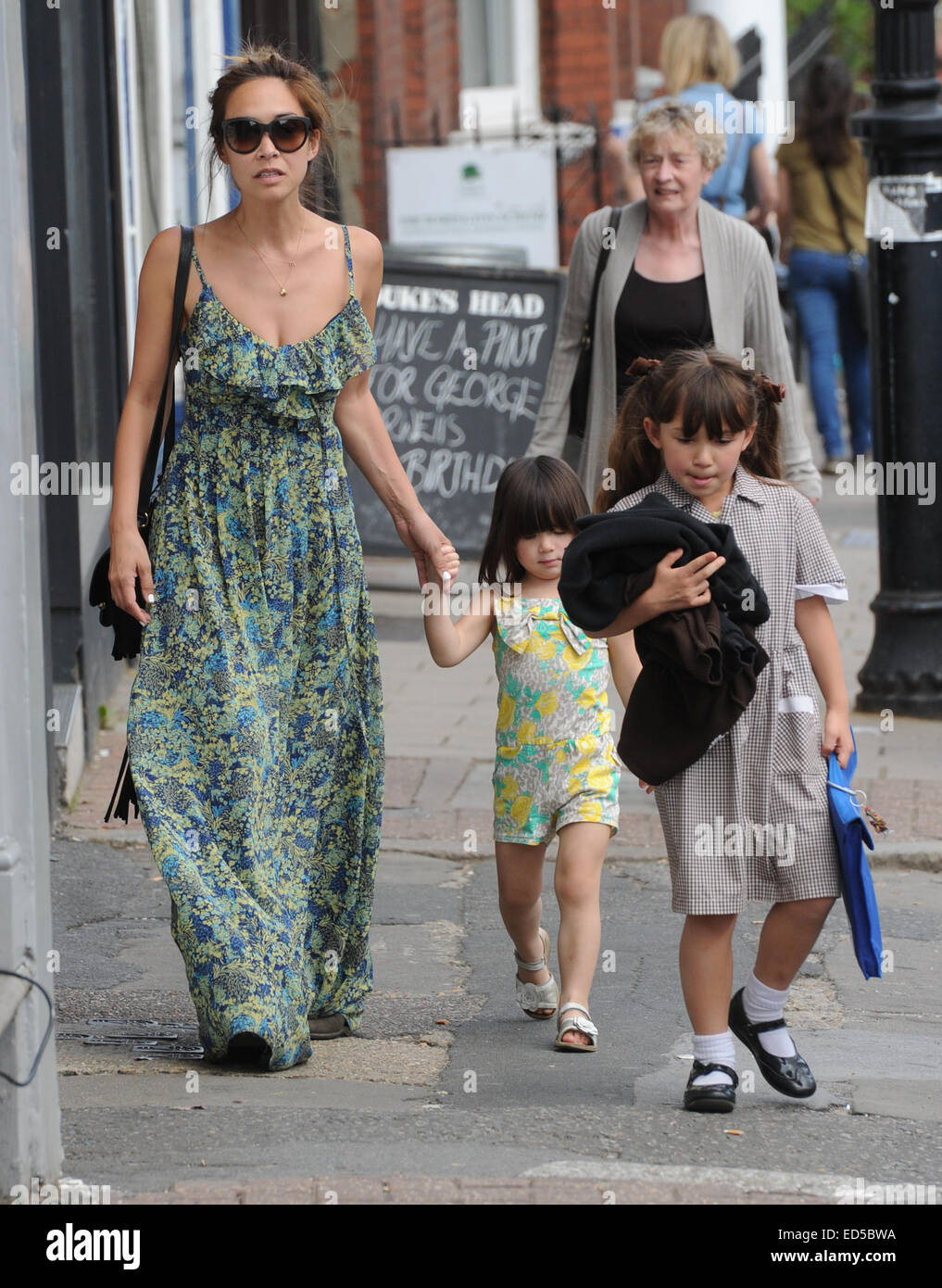 Myleene Klass out and about in North London with her mother Bong ...