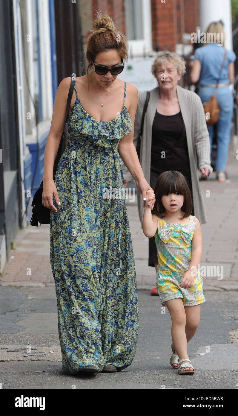 Myleene Klass out and about in North London with her mother Bong ...