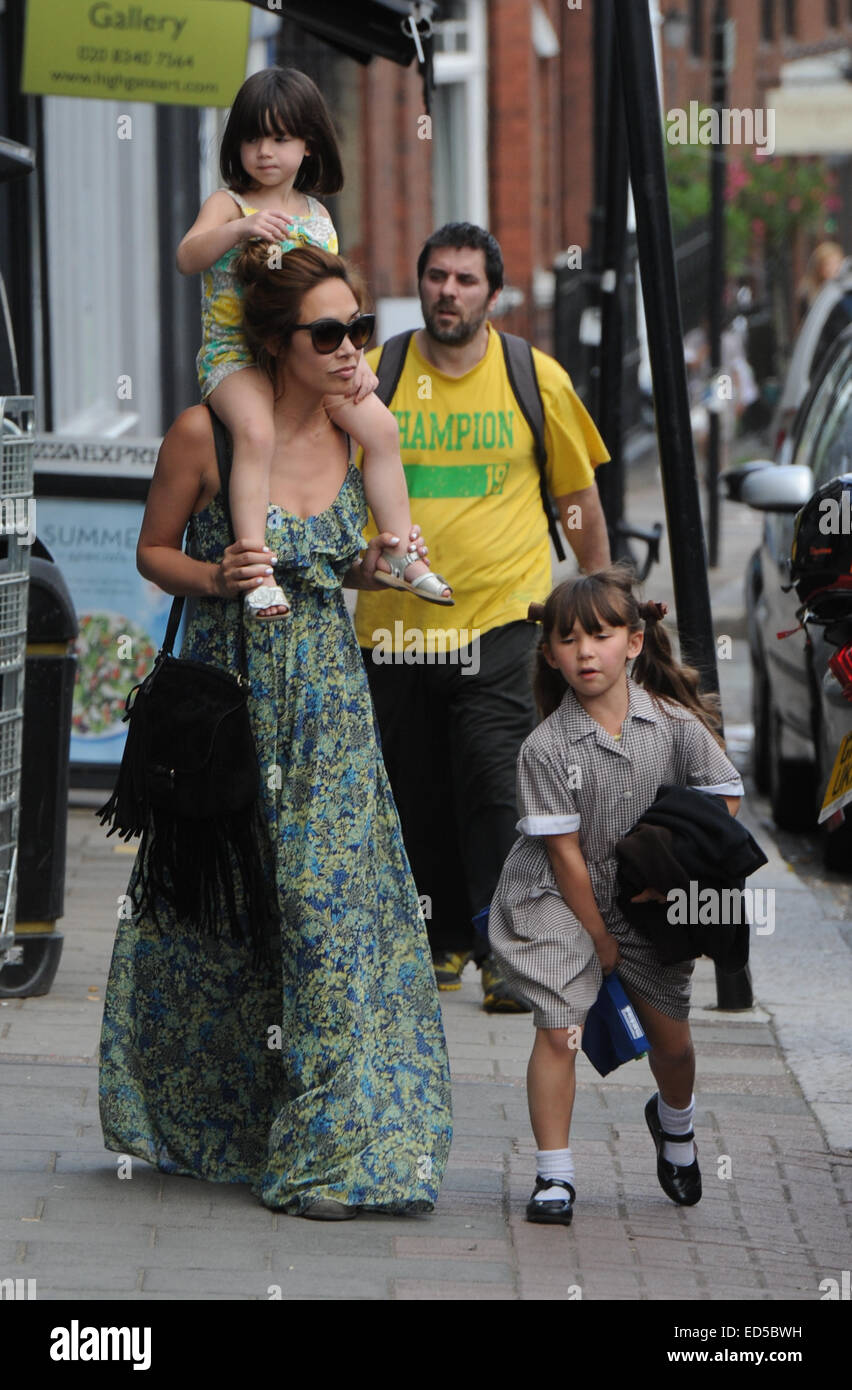 Myleene Klass out and about in North London with her mother Bong ...