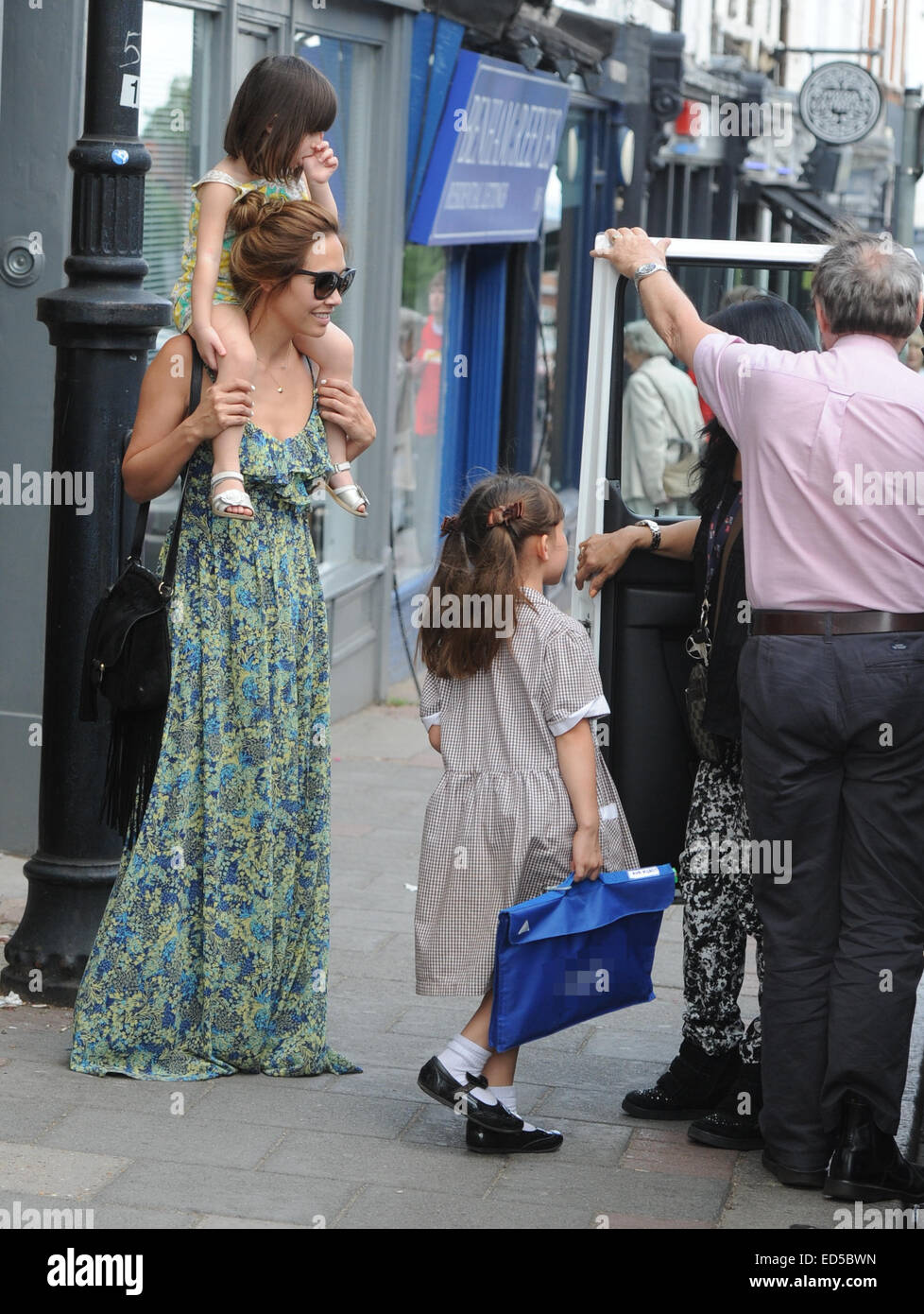 Myleene Klass out and about in North London with her mother Bong ...