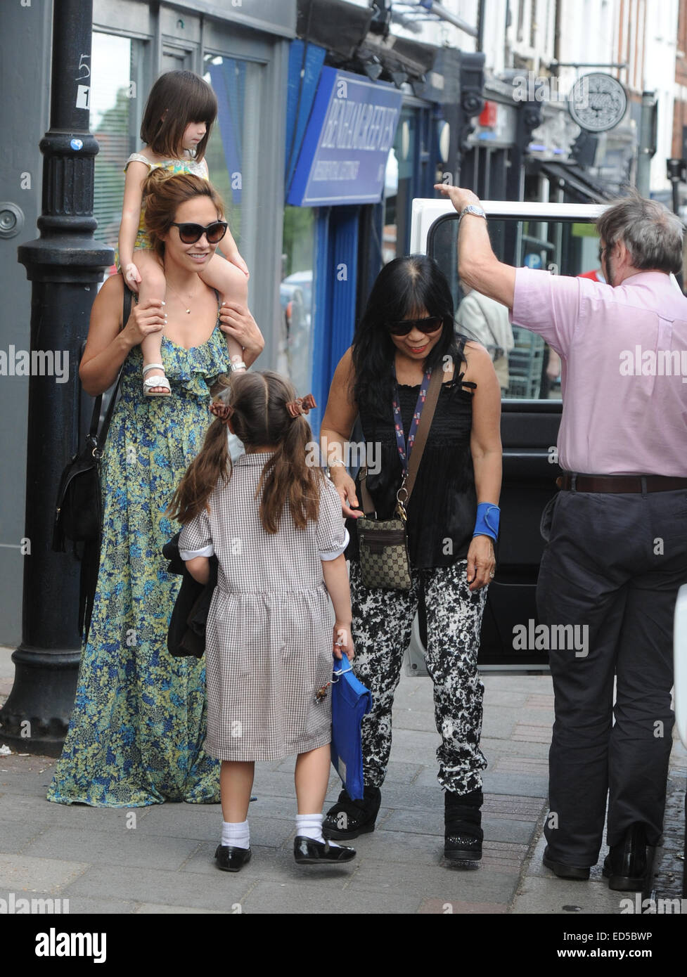 Myleene Klass out and about in North London with her mother Bong ...