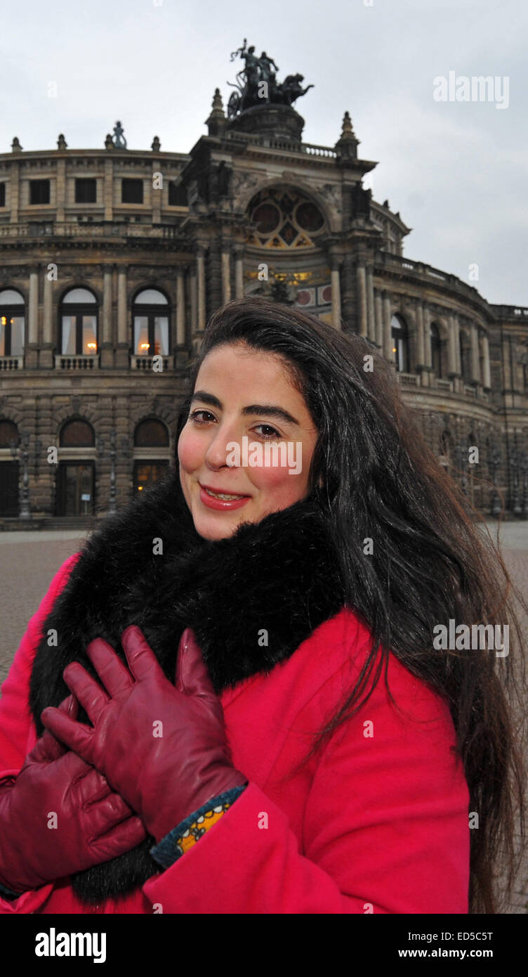 Dresden, Germany. 01st Dec, 2014. Egyptian mezzo soprano Gala El Hadidi ...