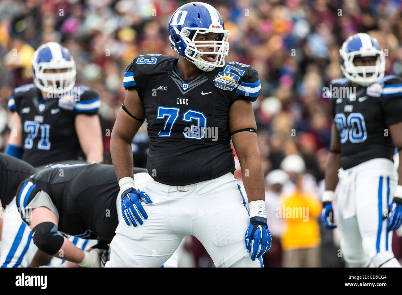 December 27, 2104: Duke Blue Devils offensive tackle Takoby Cofield (73 ...