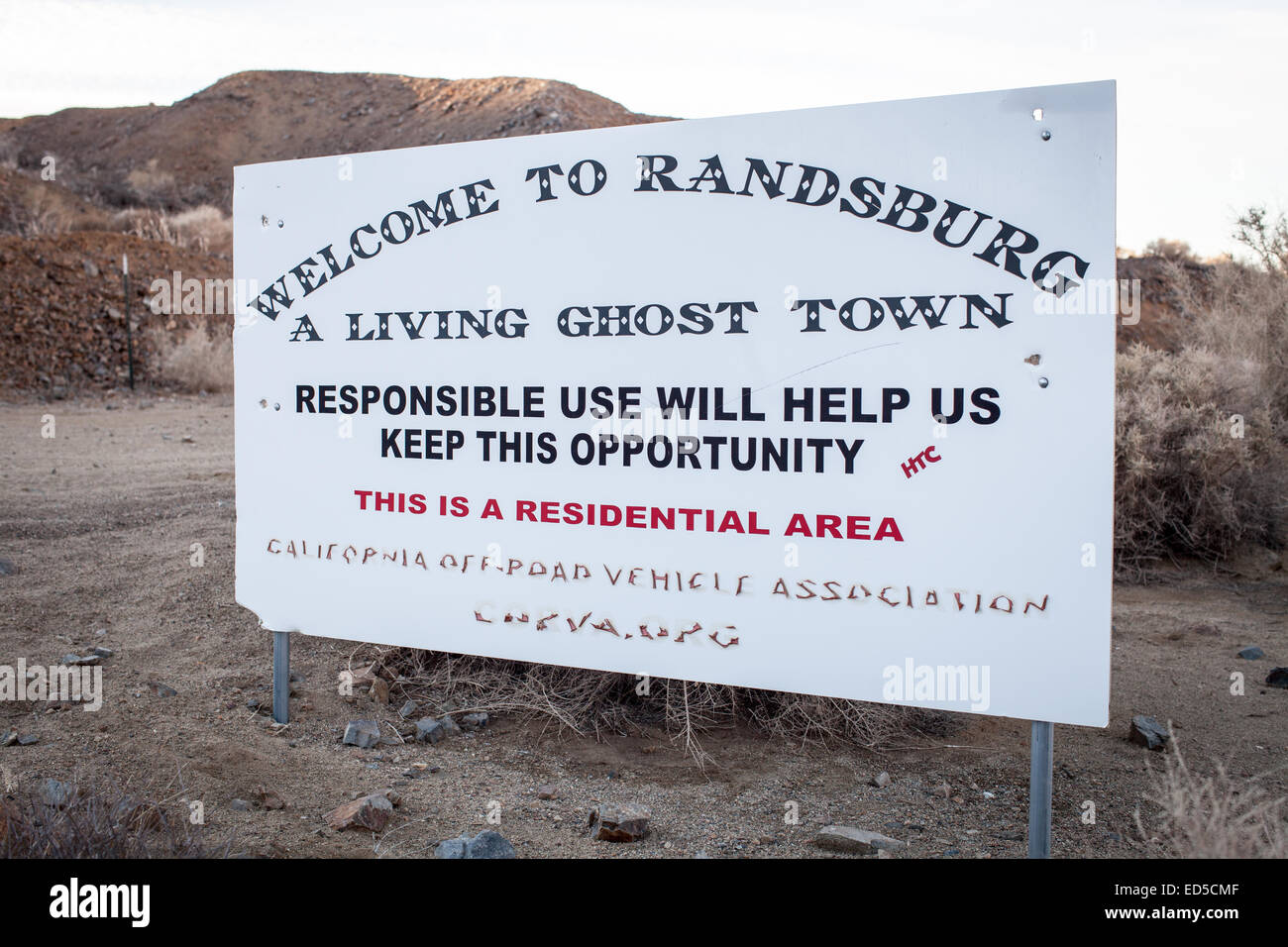 Randsburg, California sign Stock Photo - Alamy