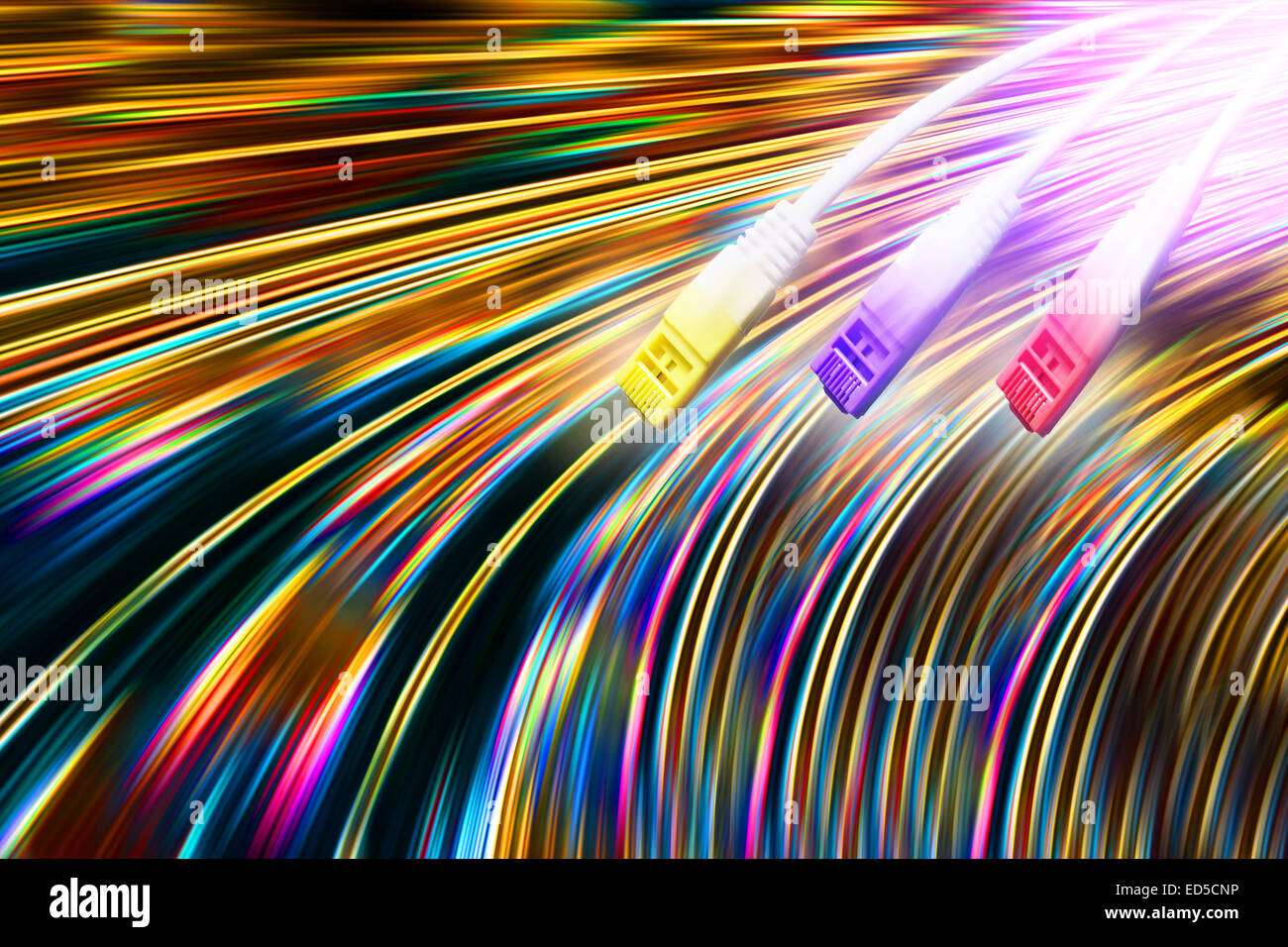 lan cable and data transmission background Stock Photo - Alamy