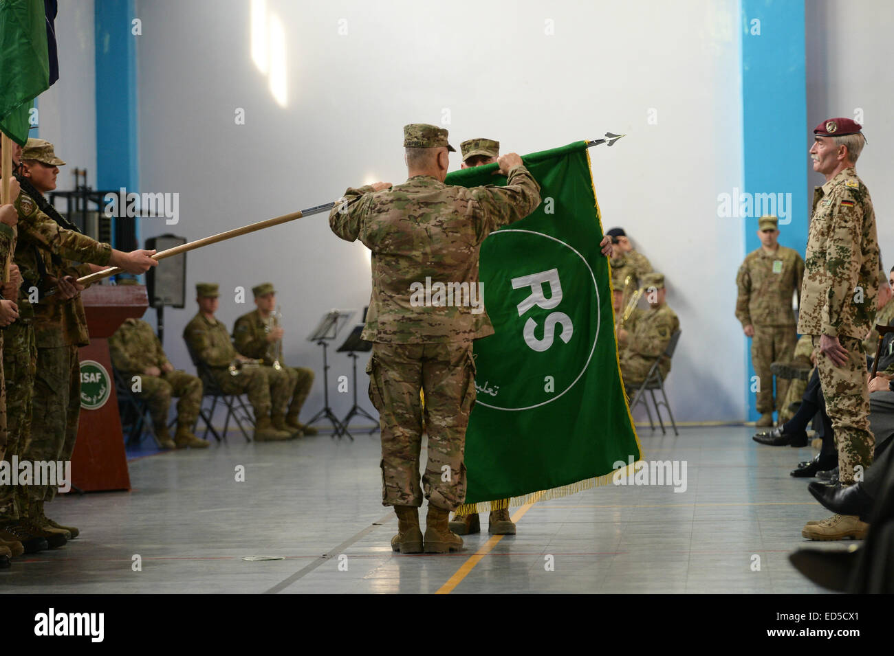 NATO-ISAF commander, General John Campbell and Command Sergeant Major ...