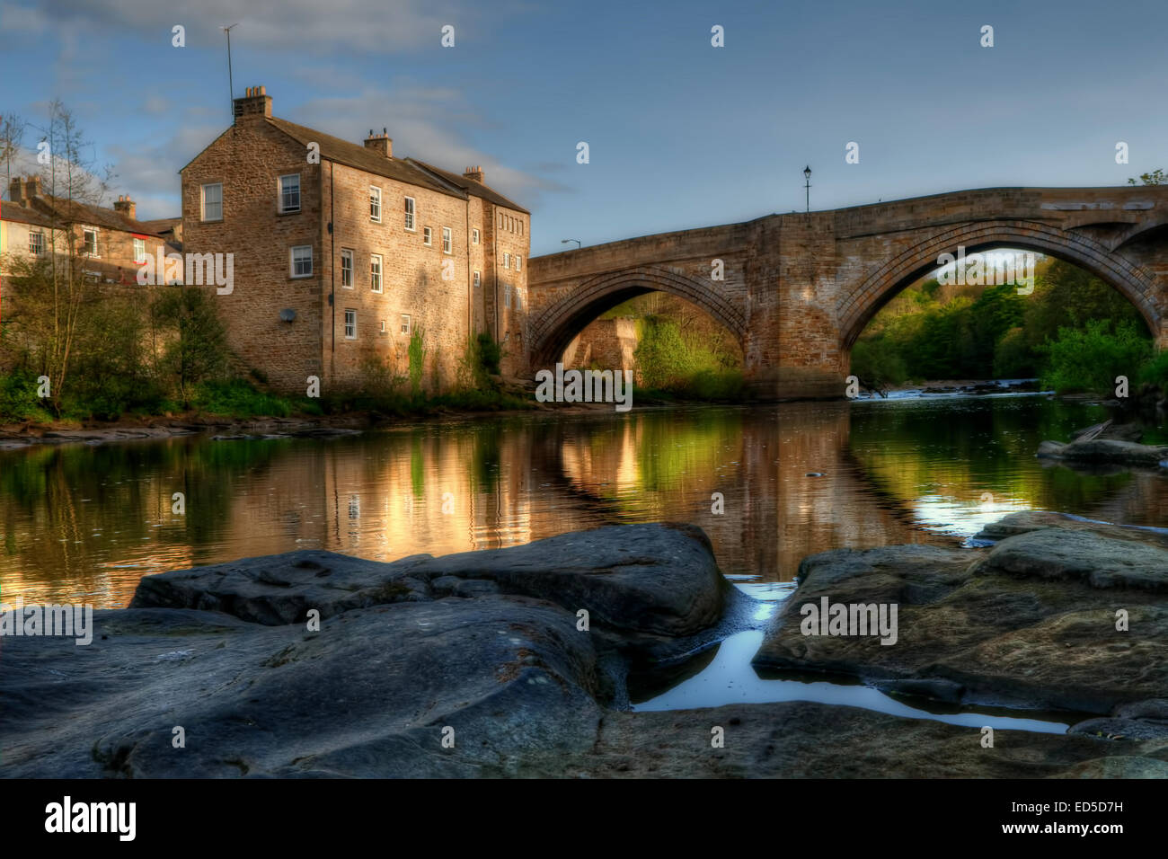 The County Bridge at Barnard Castle, County Durham Stock Photo - Alamy