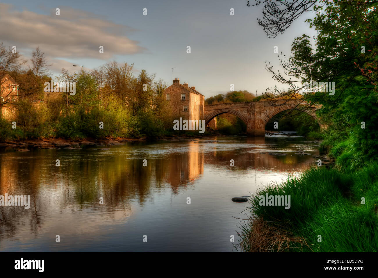 The River Tees at Barnard Castle, County Durham Stock Photo - Alamy